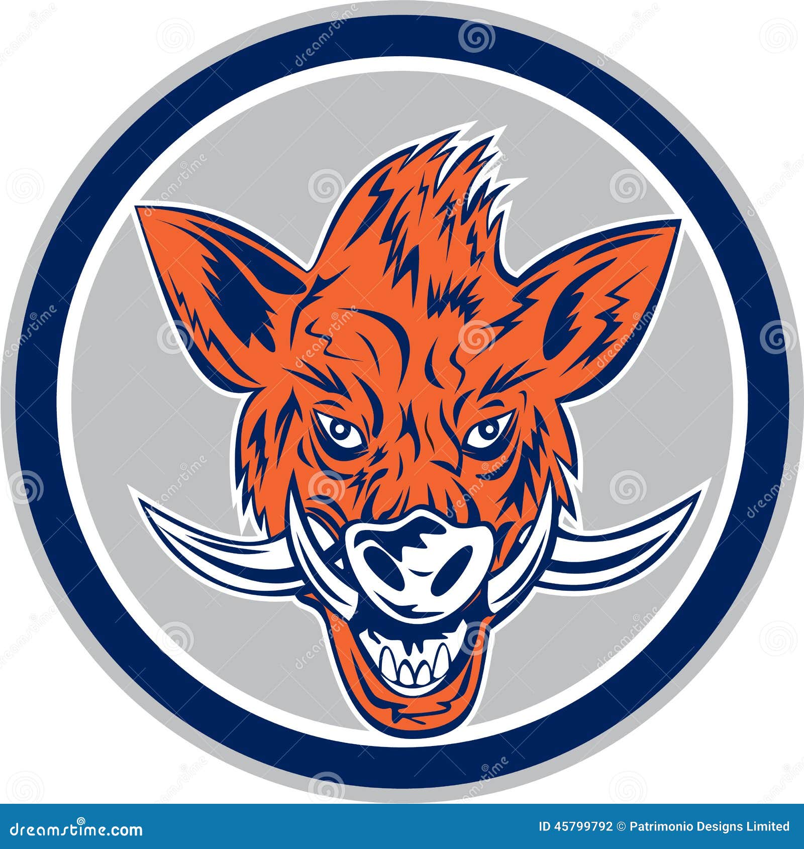 Razorback Head Mascot Vector Illustration | CartoonDealer.com #36104896