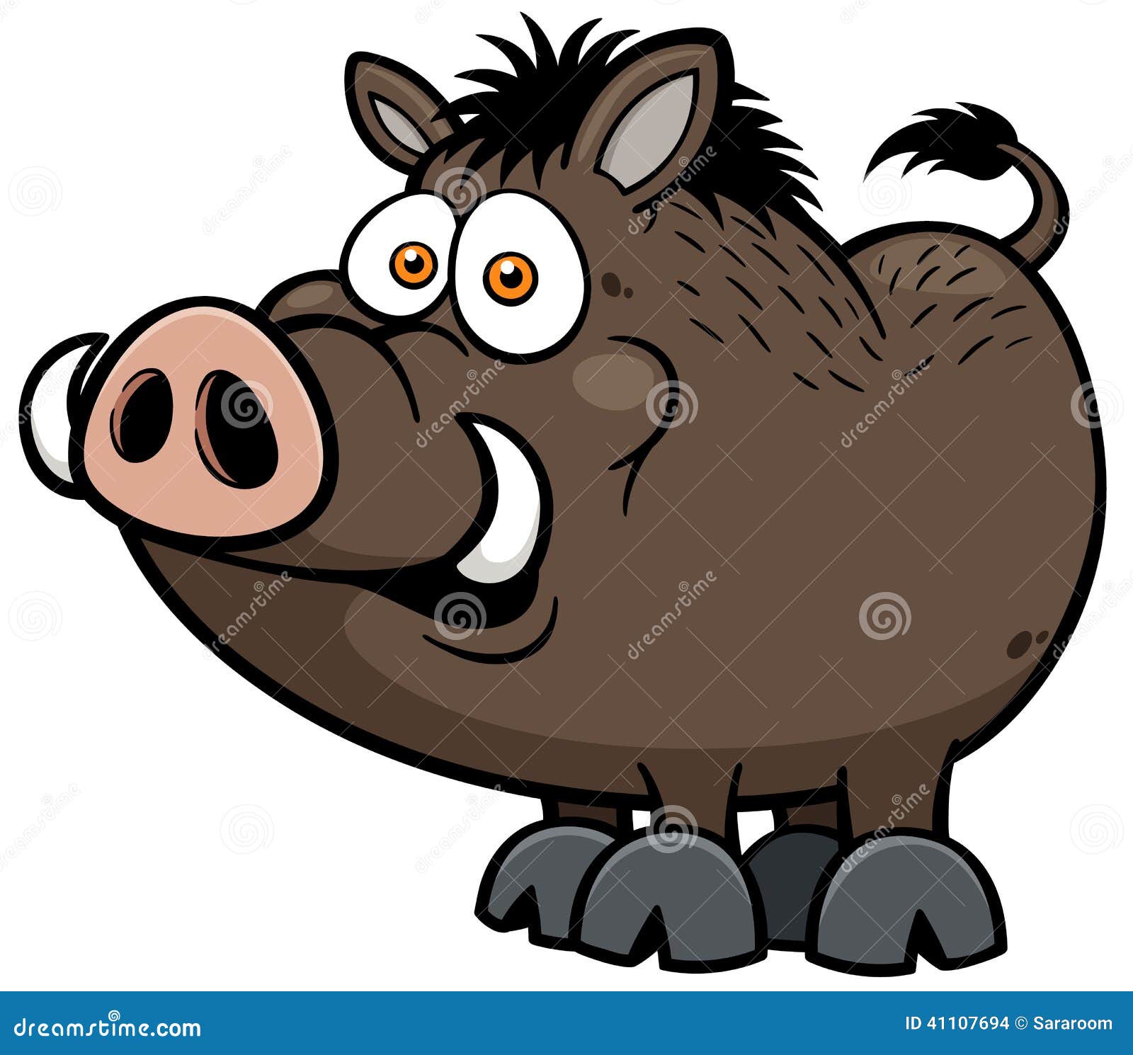 Wild boar stock vector. Illustration of angry, mascot - 41107694