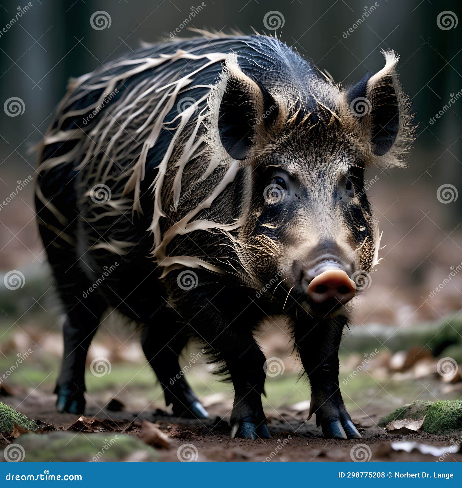 Wild boars, AI-generatet stock illustration. Illustration of wild ...