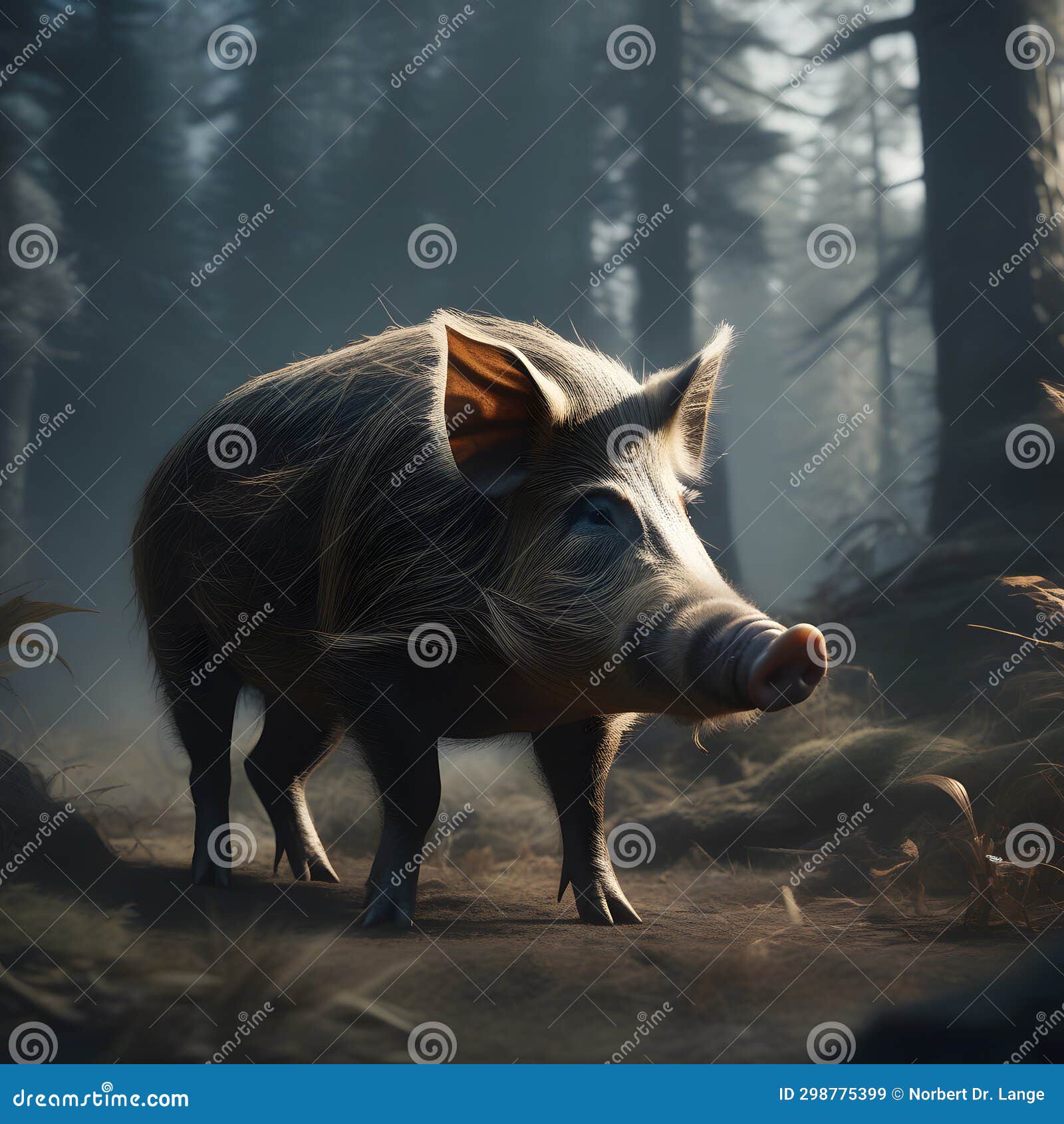 Wild boars, AI-generatet stock image. Image of organic - 298775399