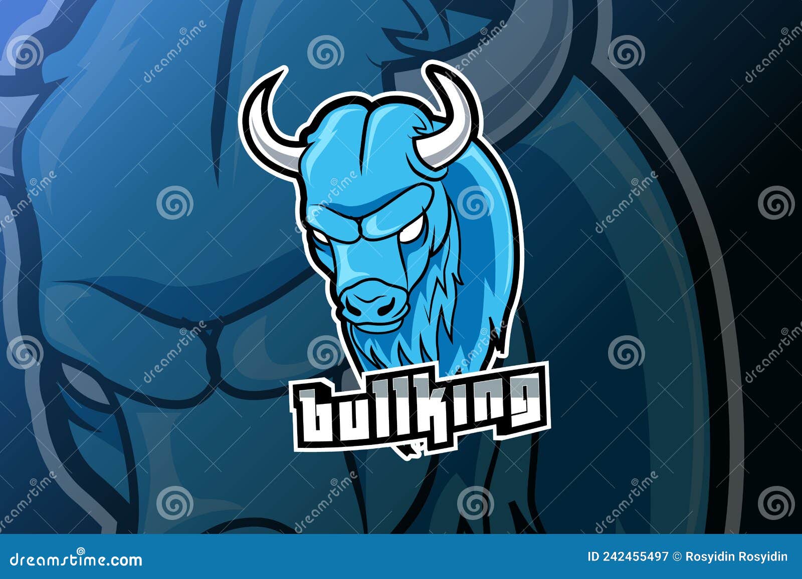Wild Bull E Sport Logo Vector Stock Vector - Illustration of game ...