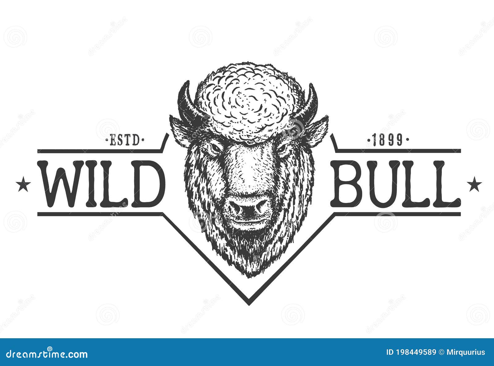Wild bull logo stock vector. Illustration of alaska - 198449589