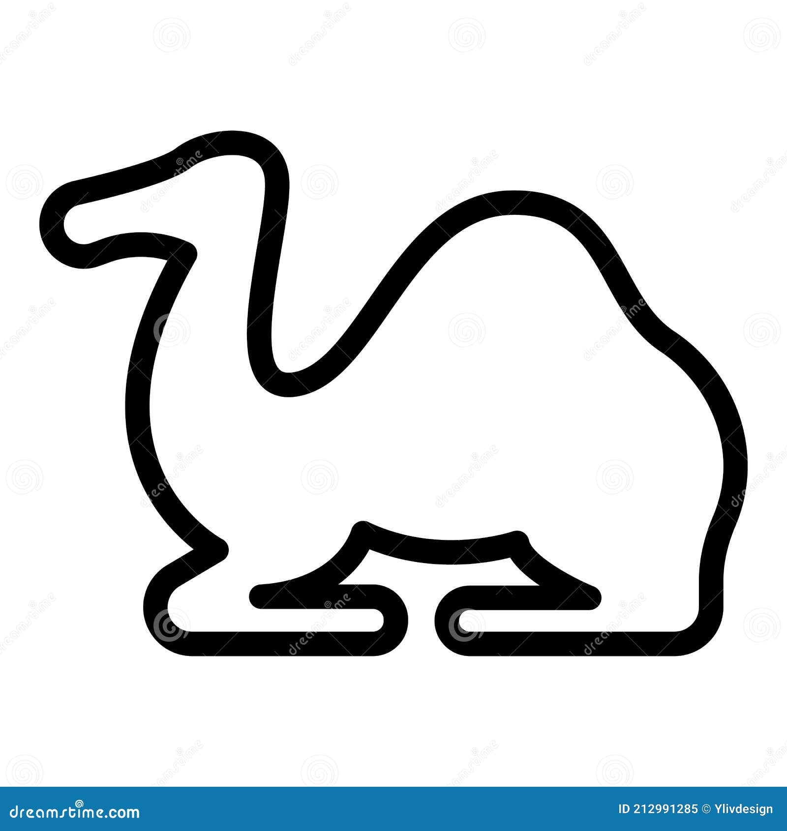 Wild Camel Icon, Outline Style Stock Vector - Illustration of camel ...