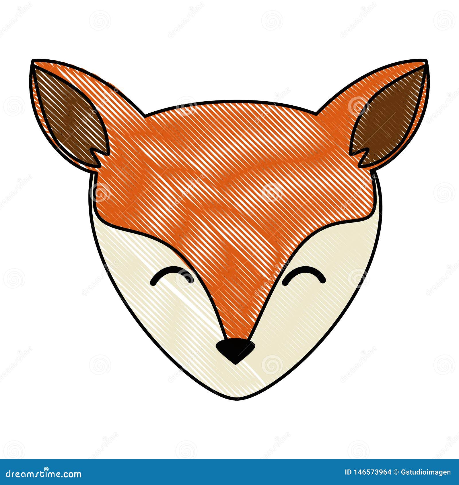 Wild canadian fox head stock illustration. Illustration of illustrated ...