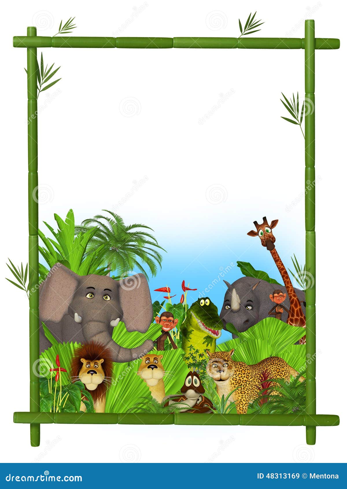 Wild Cartoon Animals Frame Stock Illustrations – 3,258 Wild Cartoon ...