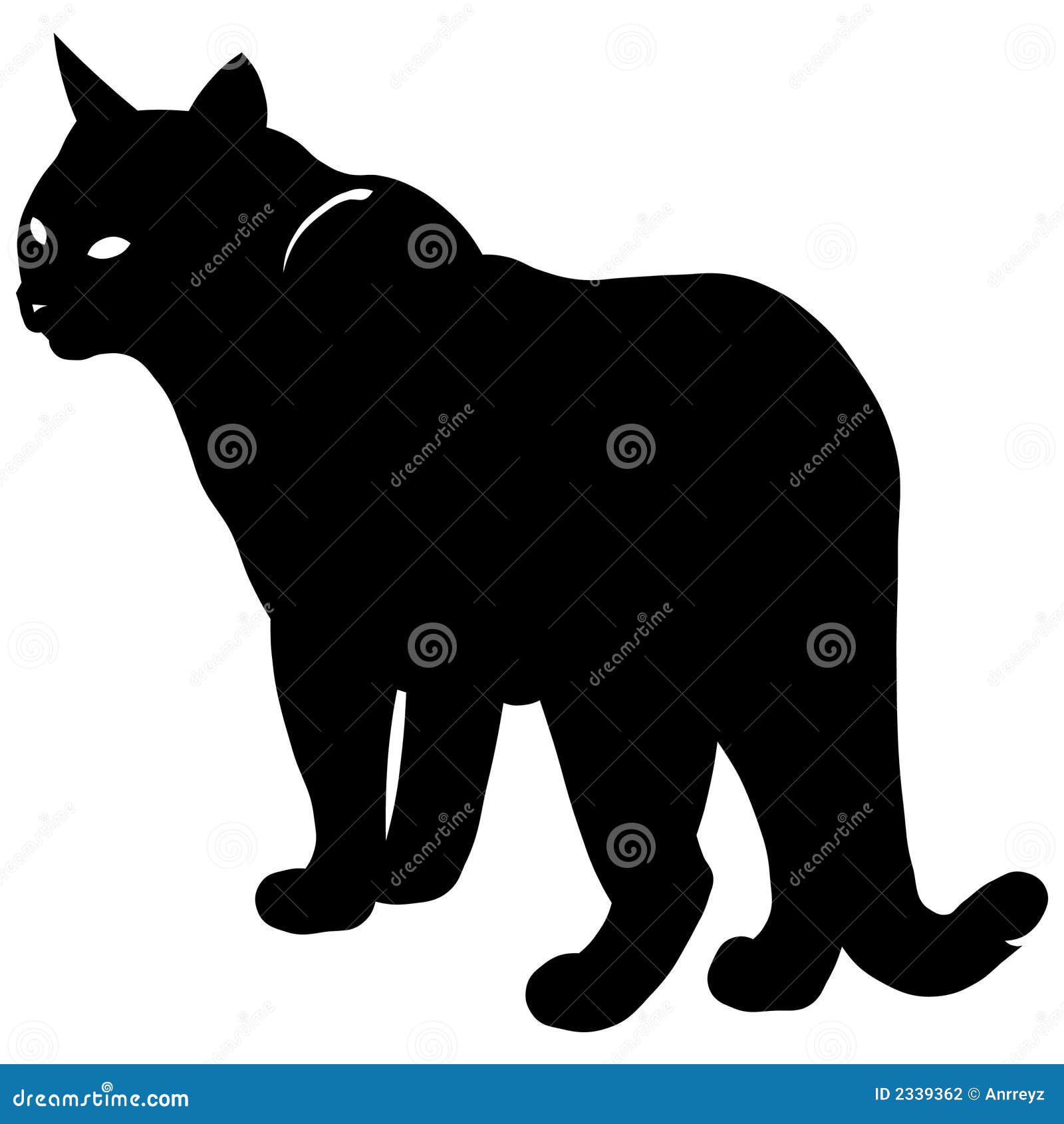 Wild cat stock vector. Illustration of white, animal, vector - 2339362