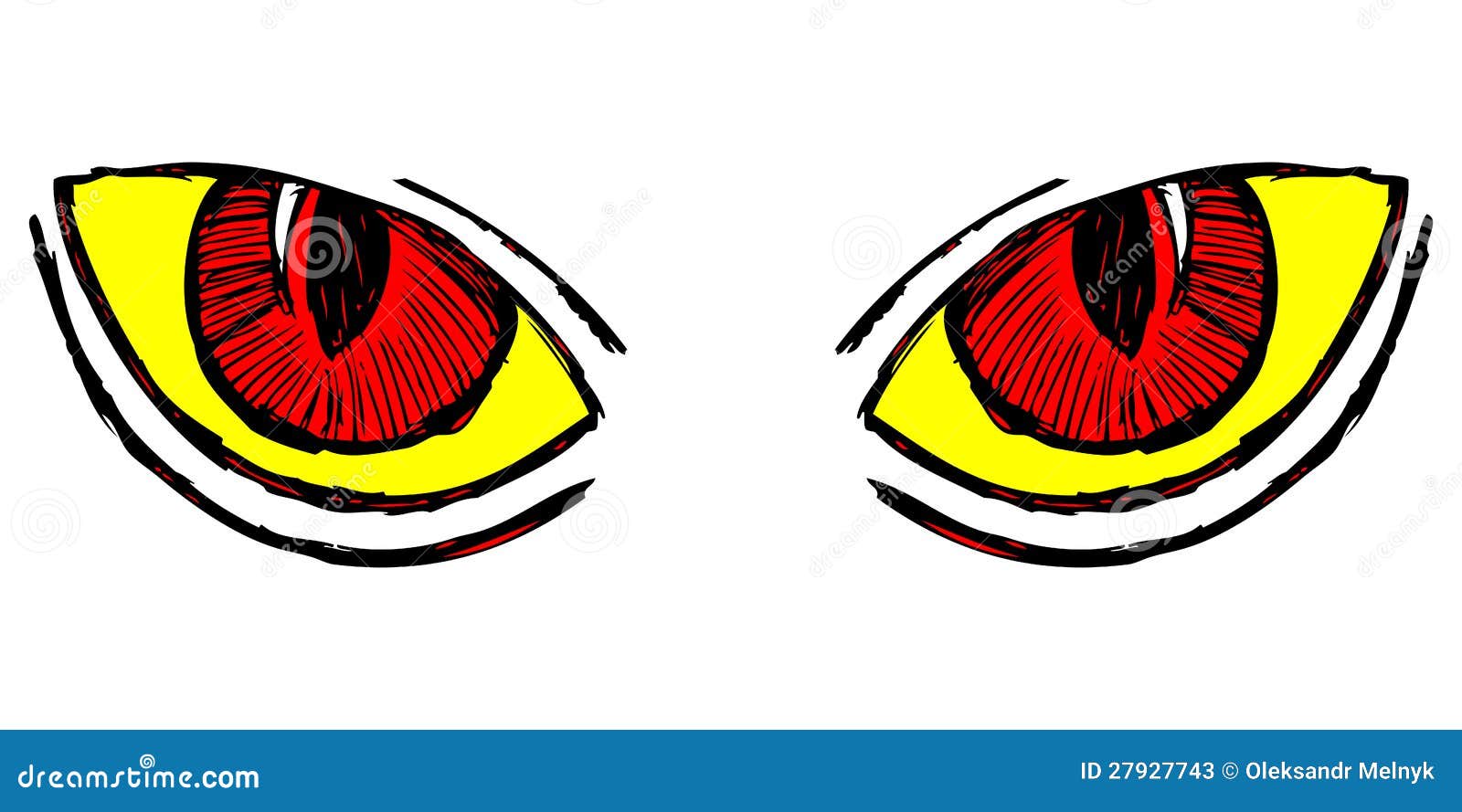 Wild cat eyes stock vector. Illustration of evil, graphic - 27927743