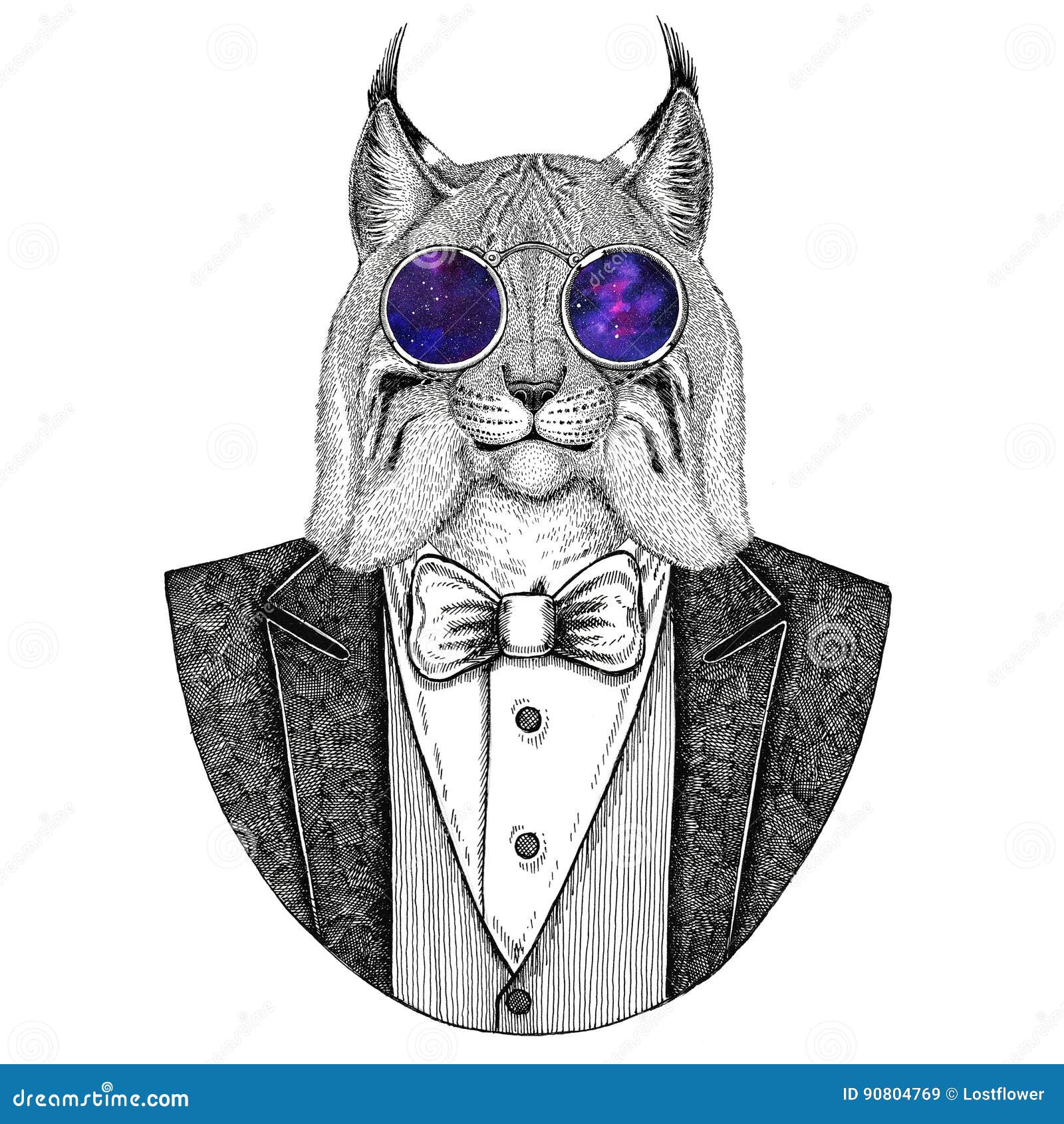 LYNX / Bobcat Head Tattoo. Psychedelic Vector Illustration ... LYNX / Bobcat Head Tattoo. Psychedelic Vector Illustration ...