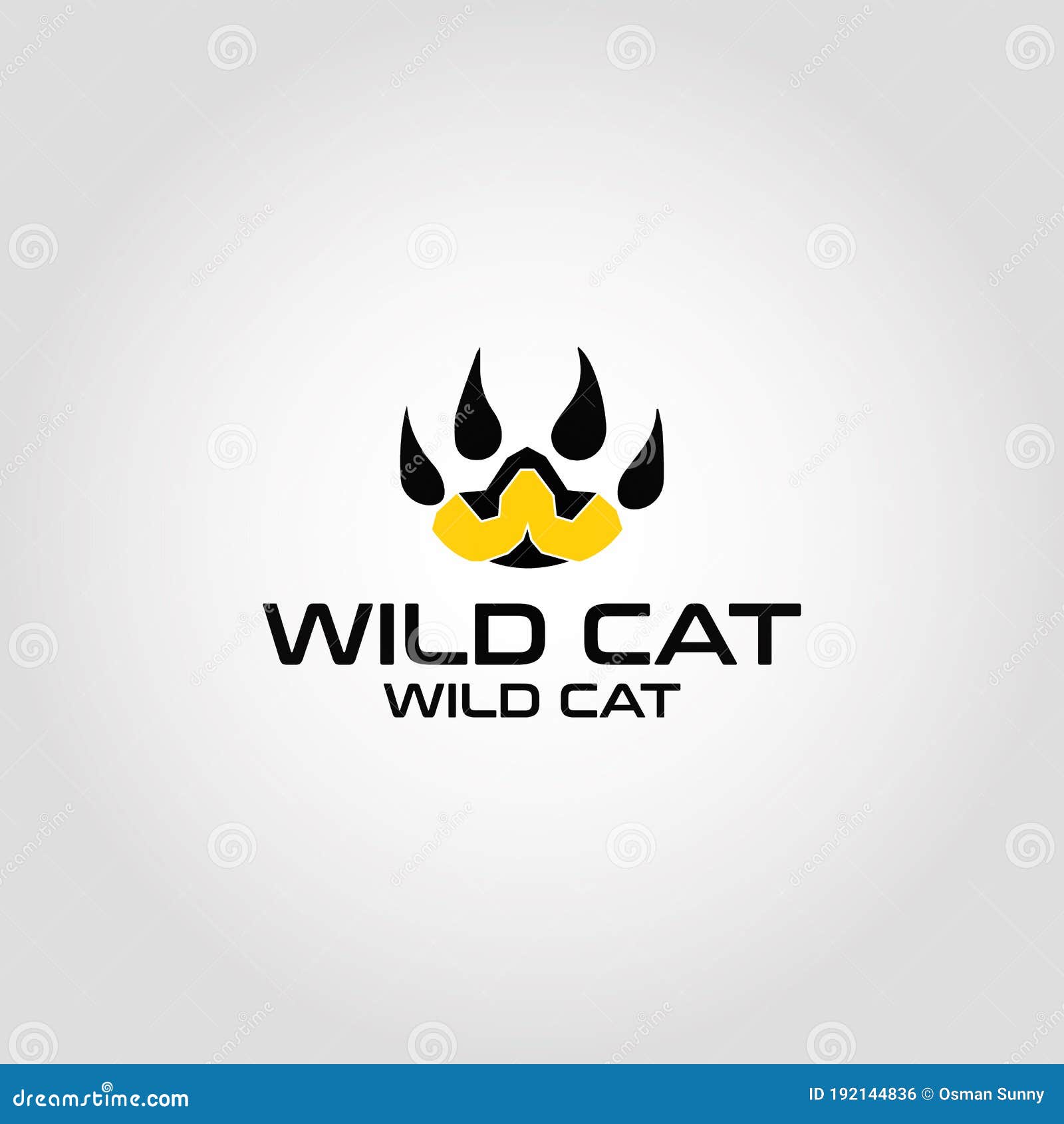 Wild Cat Vector Logo Design Template Stock Vector - Illustration of ...