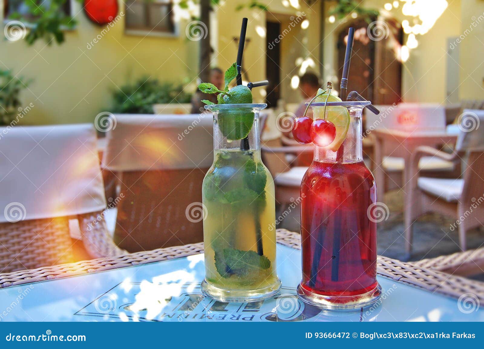 Wild Cherry and Peppermint Ice Tea Stock Photo - Image of sweet, party ...