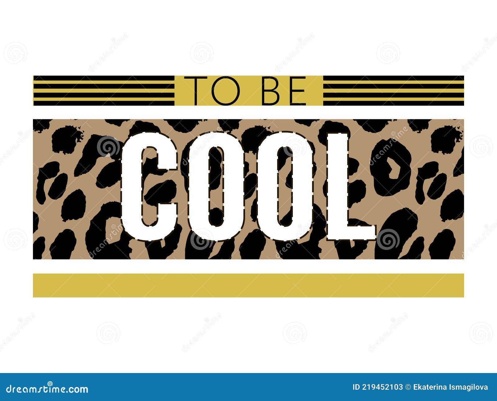 Wild Cool Slogan Ripped Off Revealing Leopard Skin Inside Illustration ...
