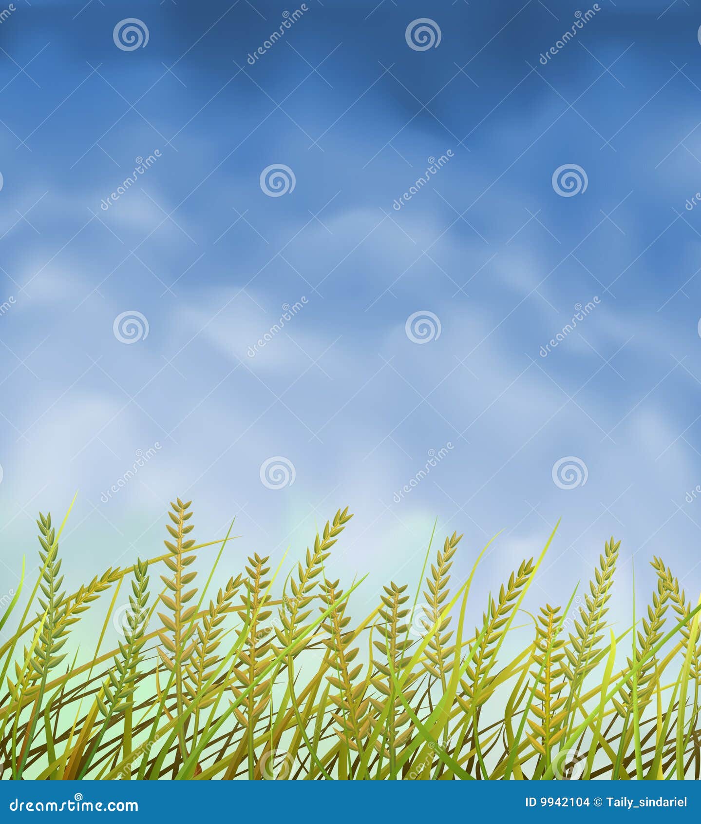 Wild Crops Field Vector Illustration | CartoonDealer.com #9942104