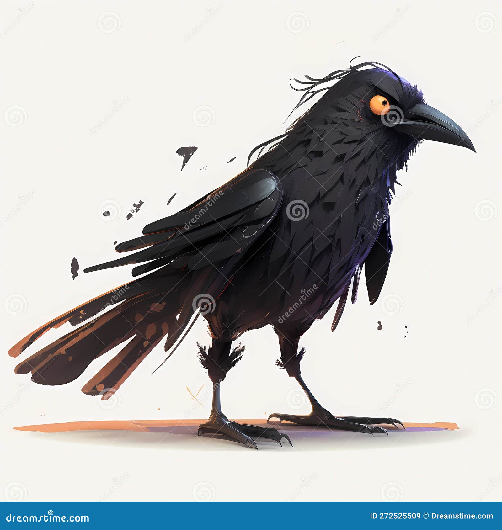Wild Crow: A Dark Beige And Bronze 2d Game Art Illustration ...