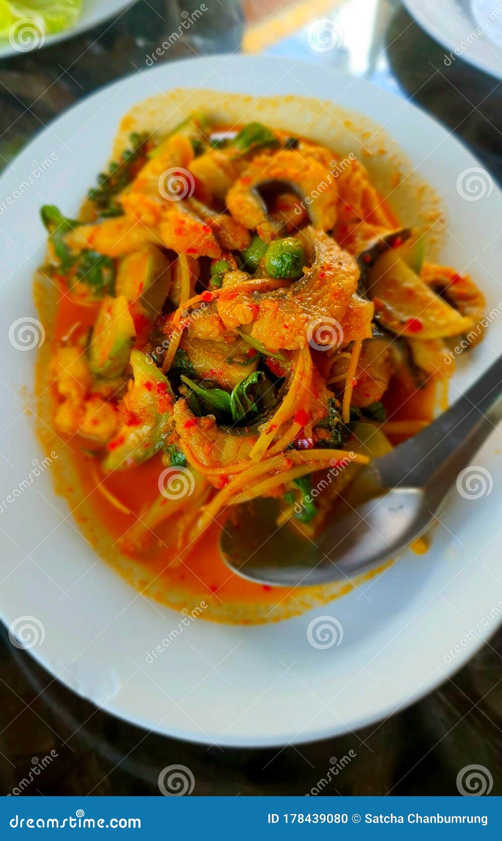 Wild Curry with Freshwater Fish Stock Photo - Image of soup, spaghetti ...