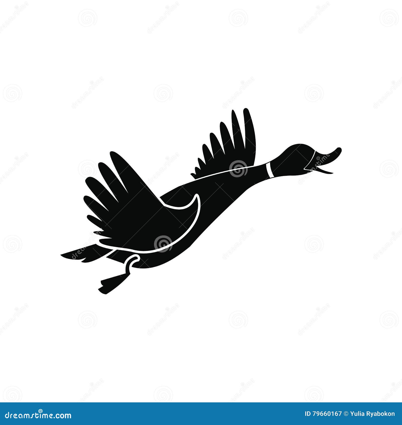 Duck Black Silhouette With Lettering. Duck Symbol. Canard Bird ...