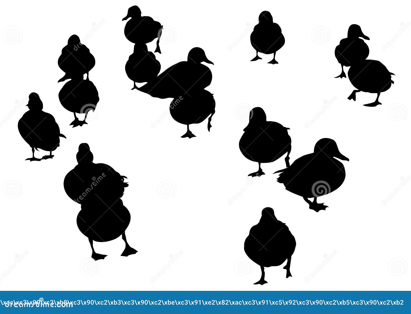 Ducks flock two stock vector. Illustration of calm, animal - 137013106
