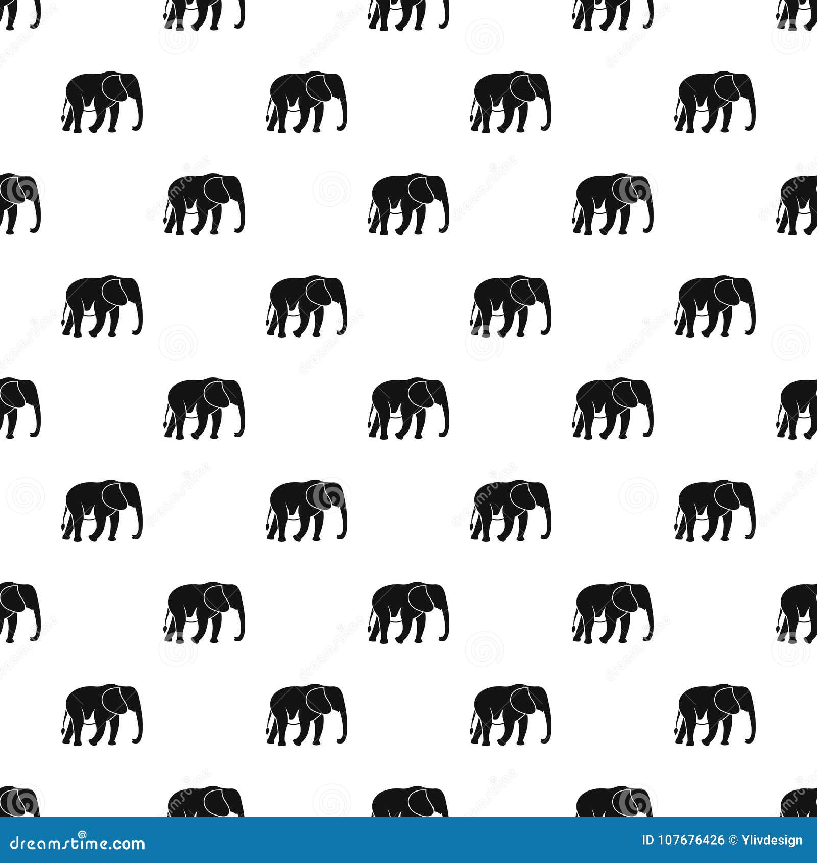 Wild Elephant Pattern Vector Stock Vector - Illustration of african ...