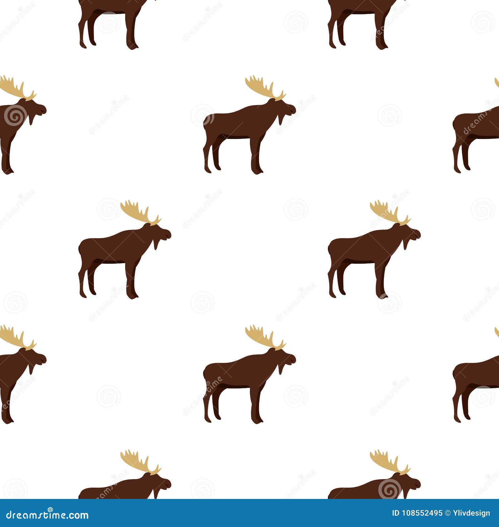 Wild elk pattern seamless stock vector. Illustration of forest - 108552495