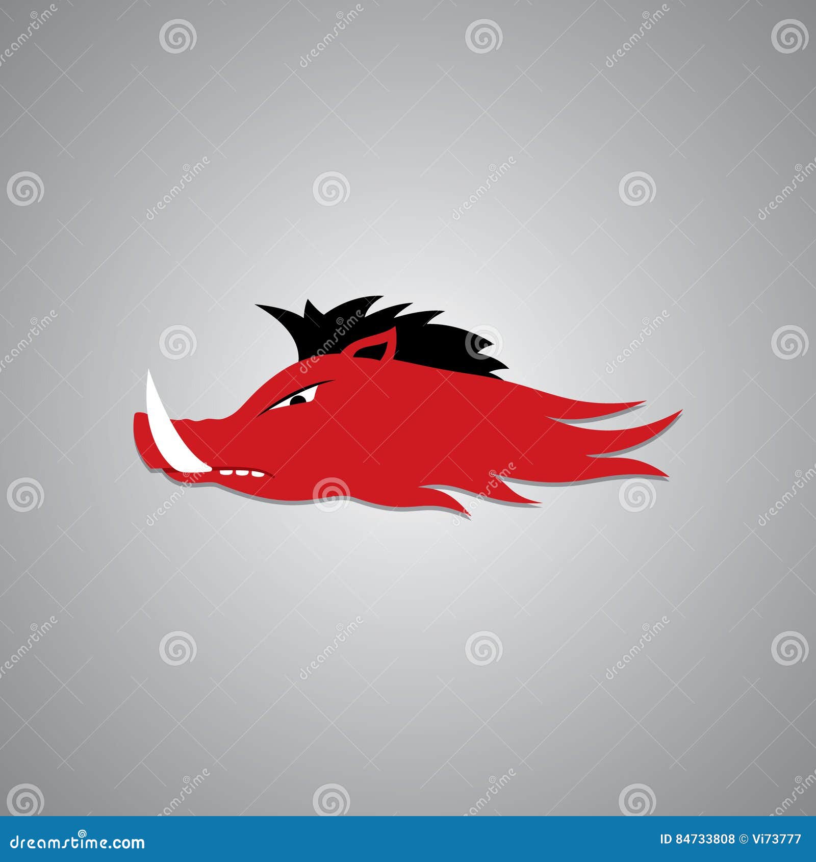 Wild Fire Hog Head Mascot, Sport Team Logo Stock Vector - Illustration ...