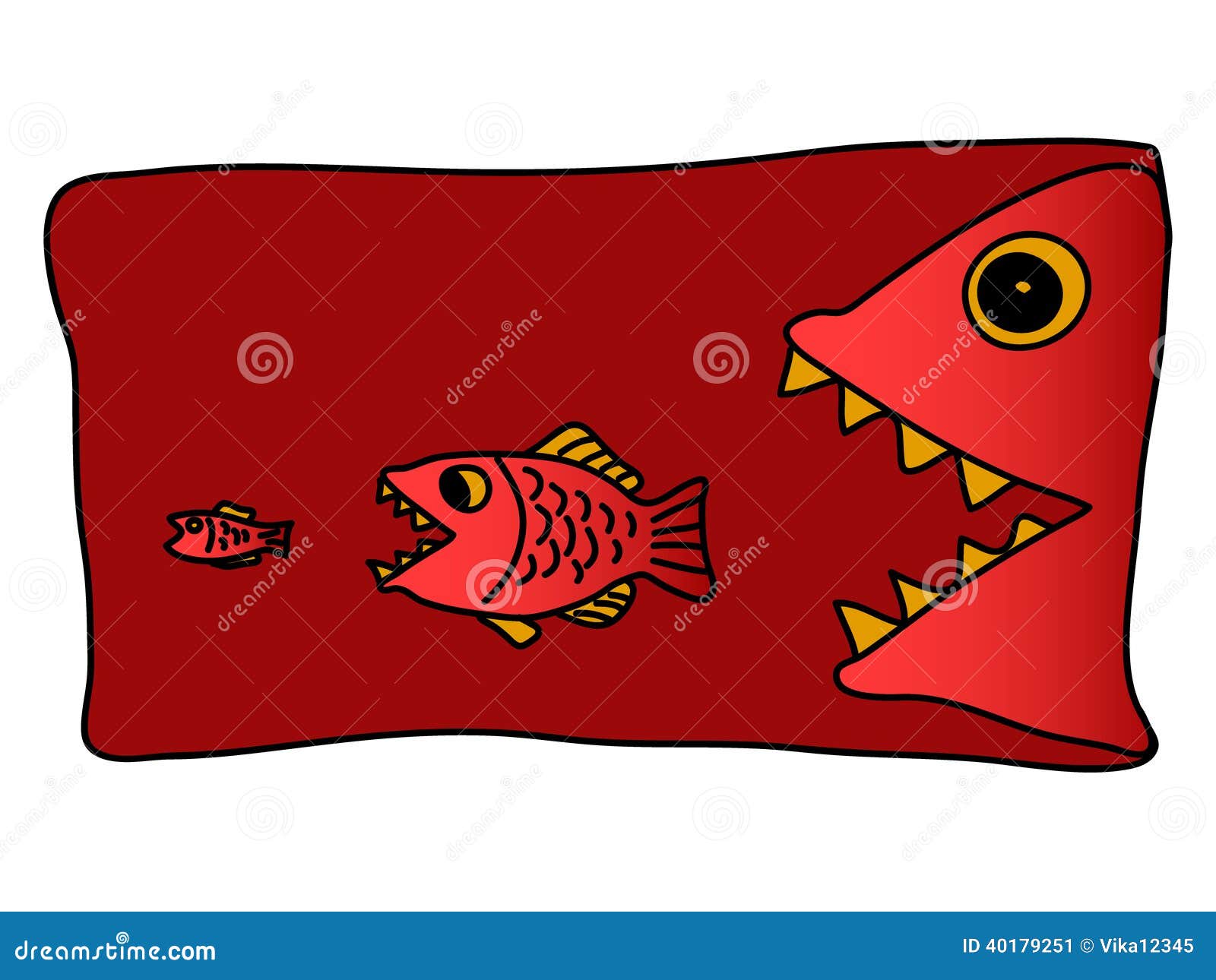 Fish Hunter, Black And Weit Wersion,coloring Page Cartoon Vector ...