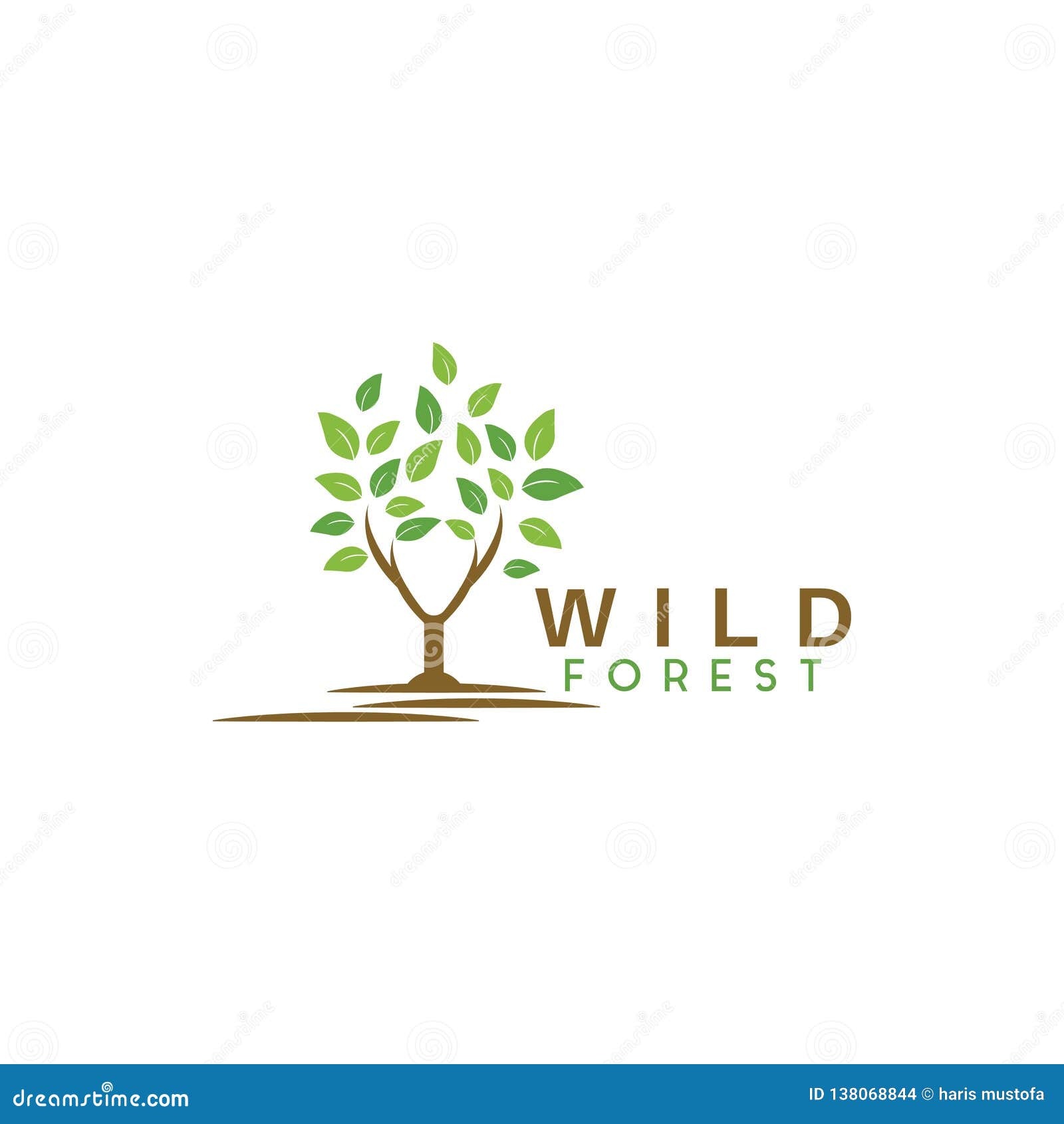 Wild Forest Logo Graphic Design Template Vector Illustration Stock ...