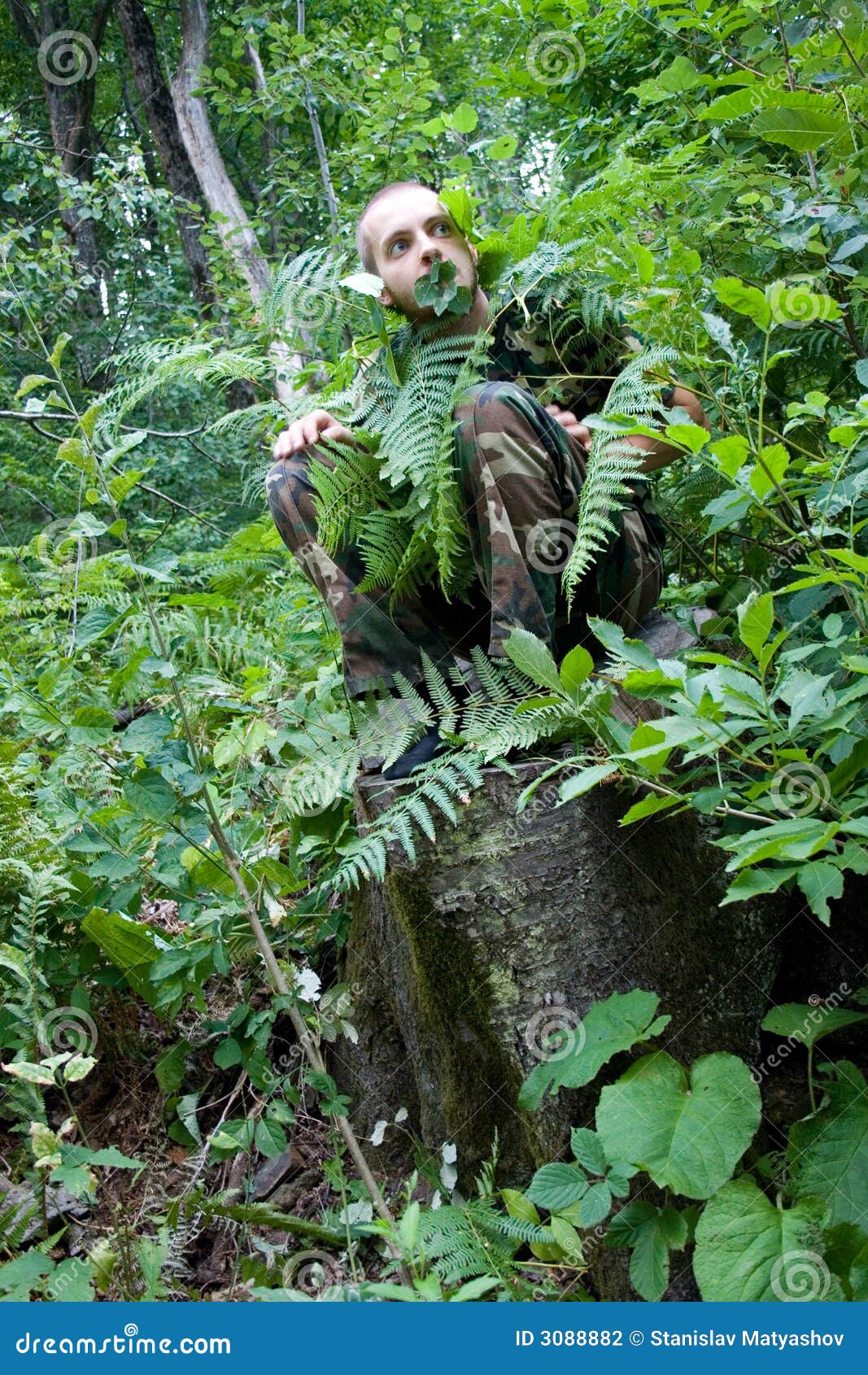 Wild forest man stock photo. Image of wild, masquerading - 3088882