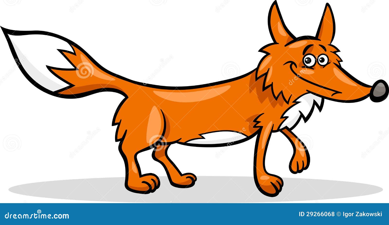 Wild Fox Cartoon Illustration Stock Vector - Illustration of clip ...