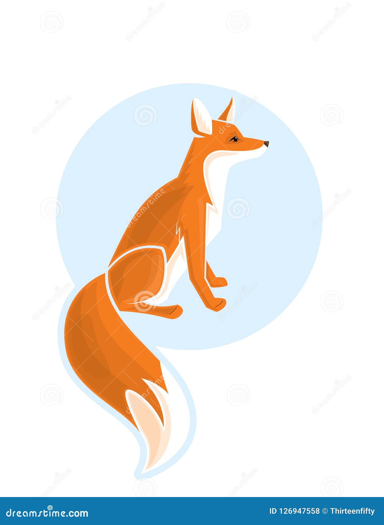 Wild Fox Vector Cartoon Illustration Stock Vector - Illustration of ...