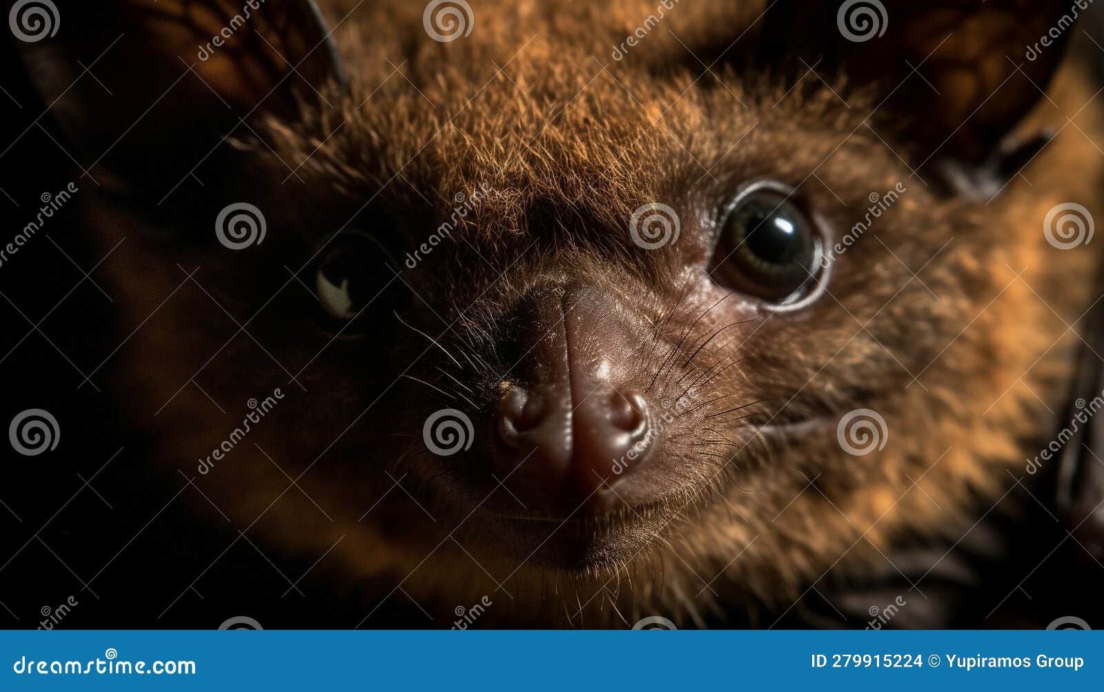 Wild and Funny Bat Face Animal Character Generated by AI Stock ...