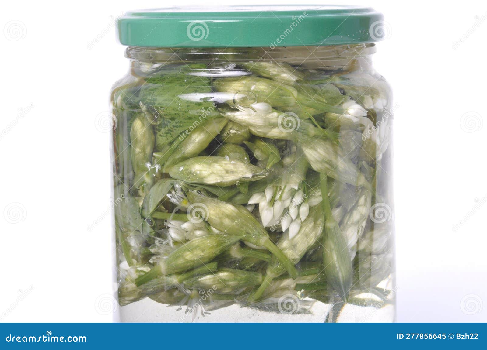 Wild Garlic Flower Bud in Lacto Fermented Stock Image - Image of close ...