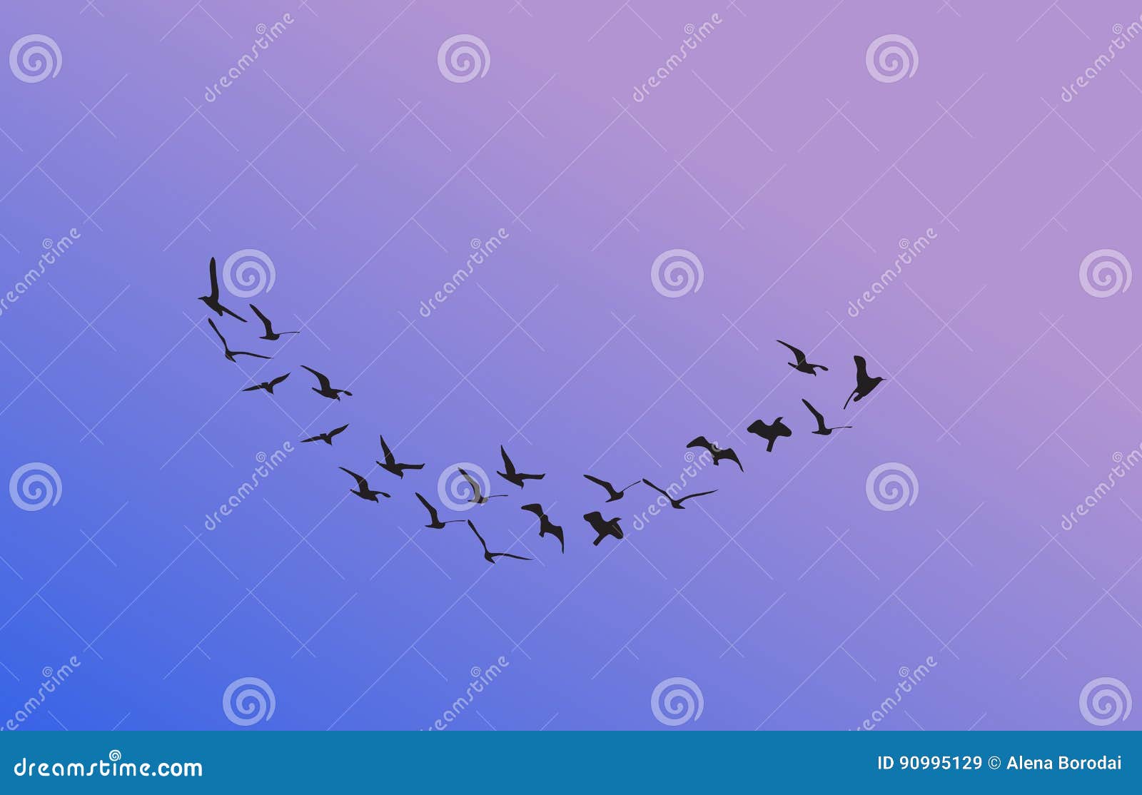 Wild Geese Flying in the Sky at Fall Stock Vector - Illustration of ...