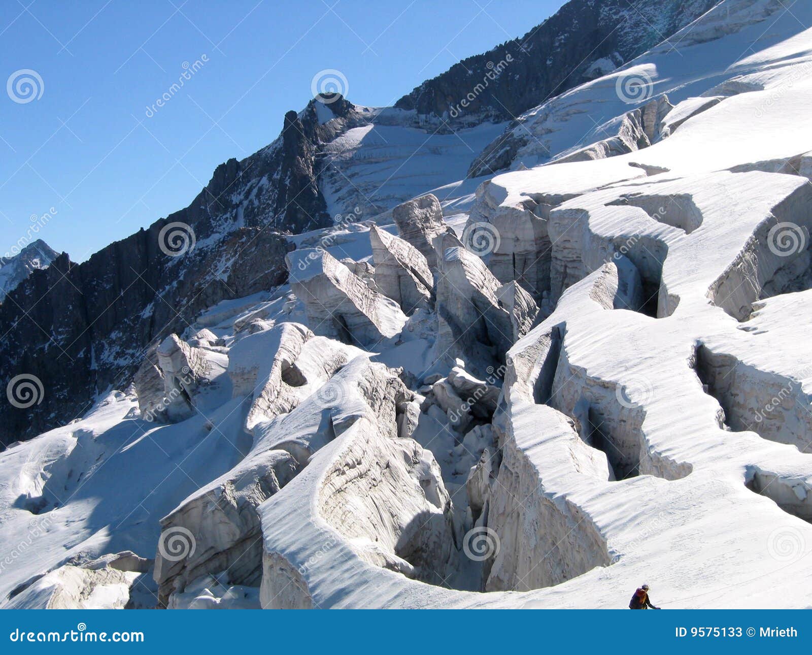 Wild glacier crevasse stock image. Image of glacier, fall - 9575133