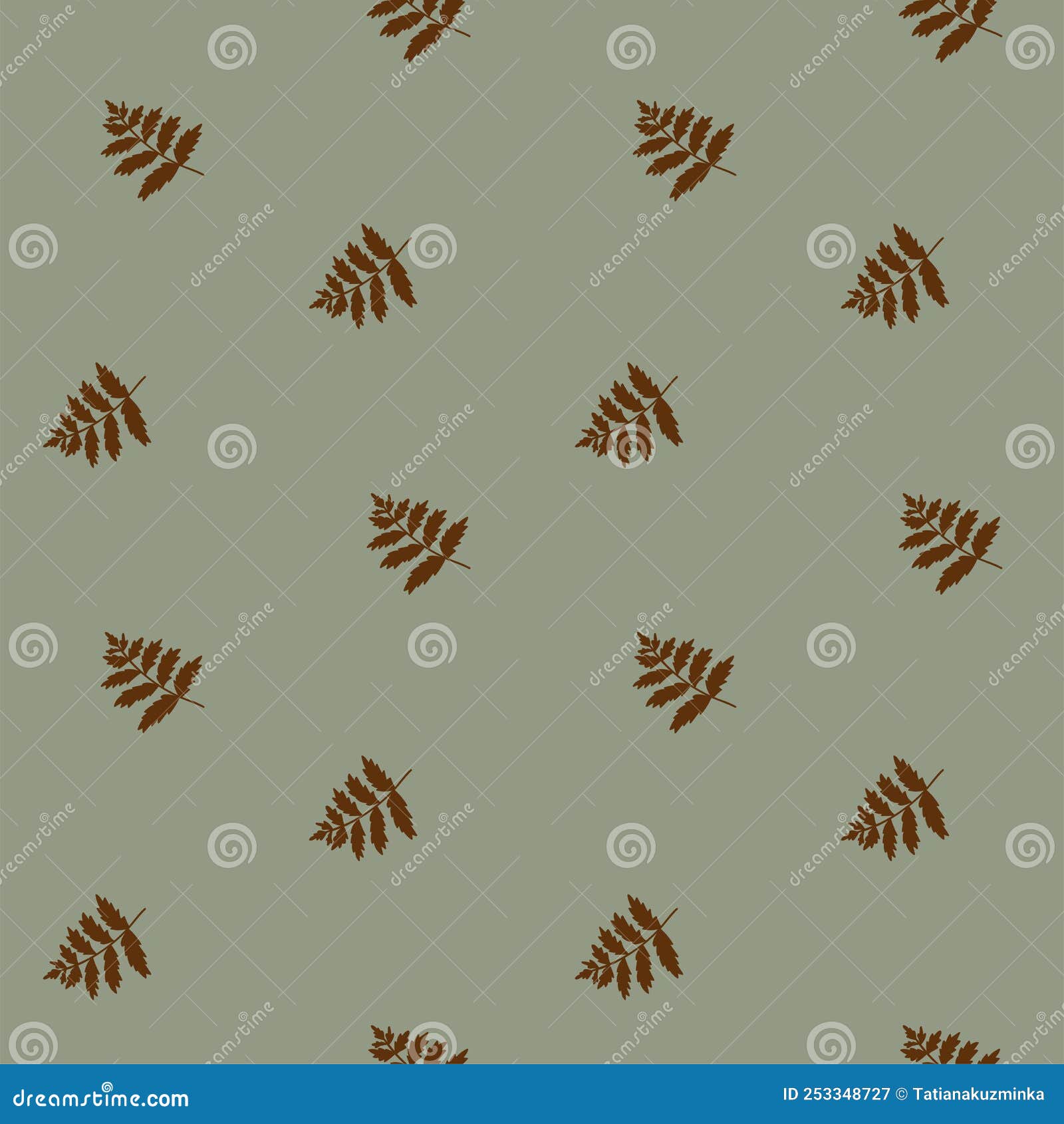Wild Grass Seamless Pattern. Tiny Hand Drawing Wild Plants, Herbs ...