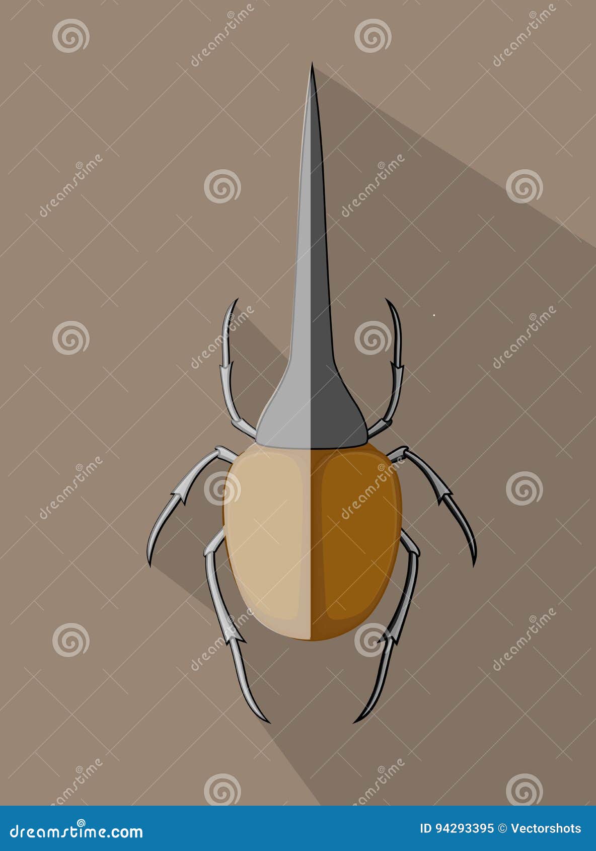 Wild Hercules Beetle Insect Stock Vector - Illustration of pediculosis ...