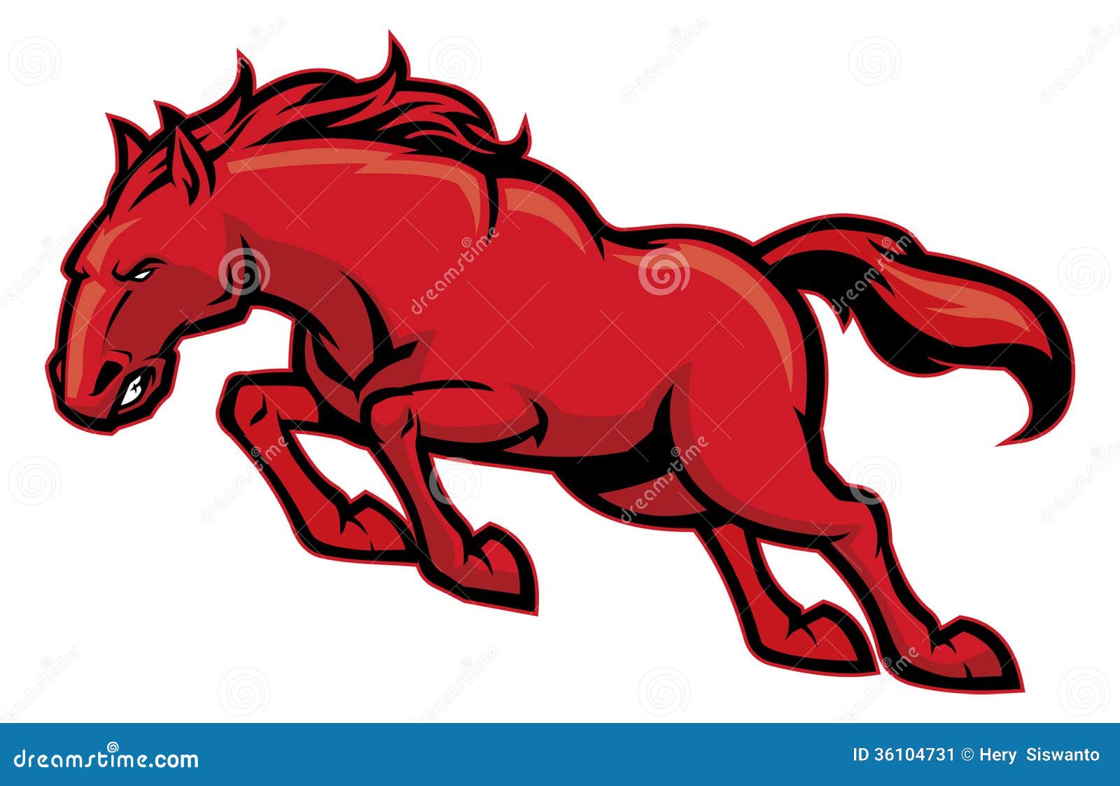 Wild horse running stock vector. Illustration of stallion - 36104731