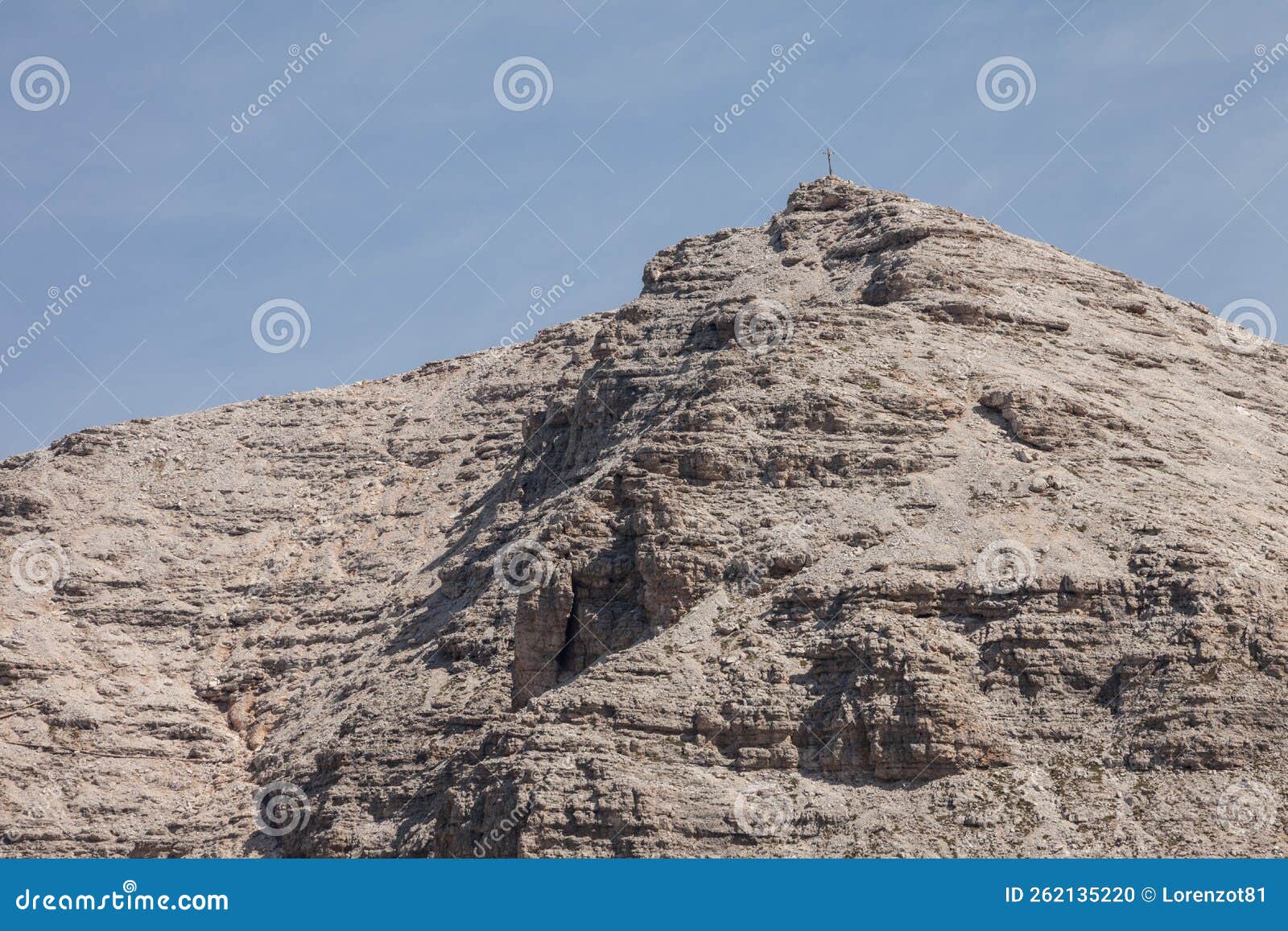 A Wild Isolated Peak in the Puez Group in Dolomites Stock Photo - Image ...