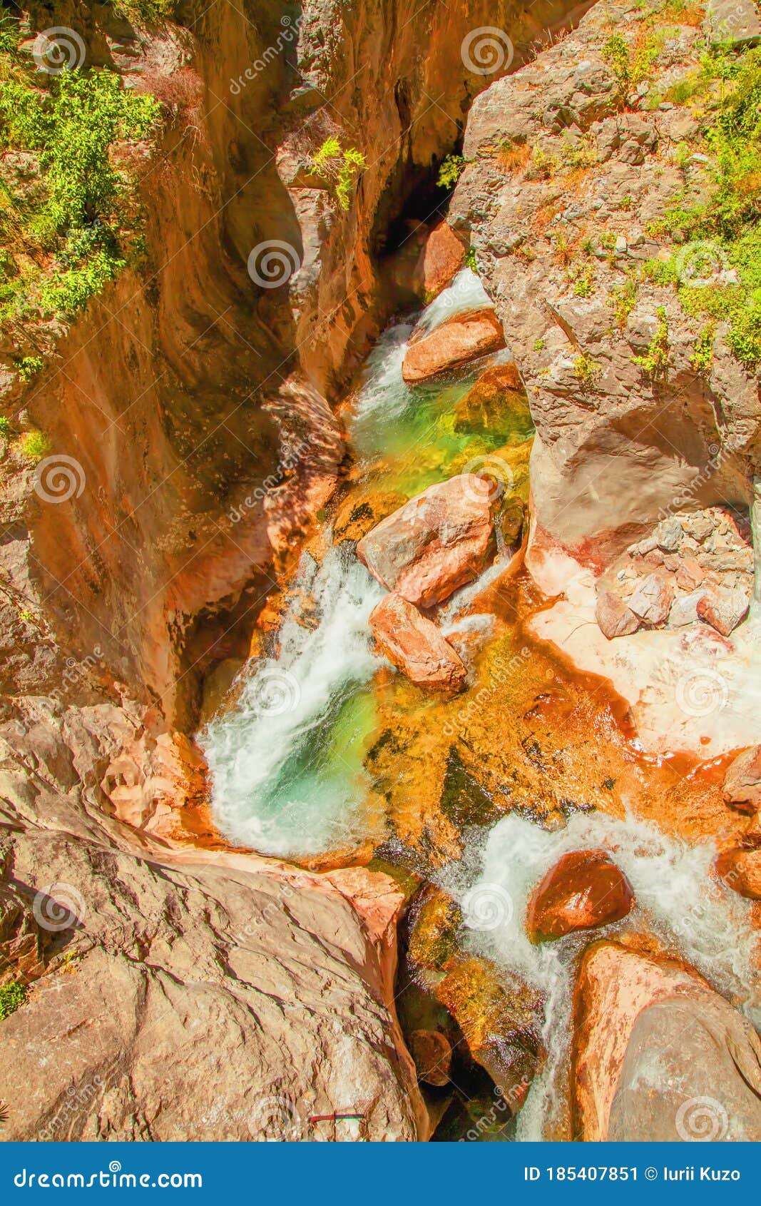 Wild Landscape of Stone Valley Landscape with Mountain River Stock ...