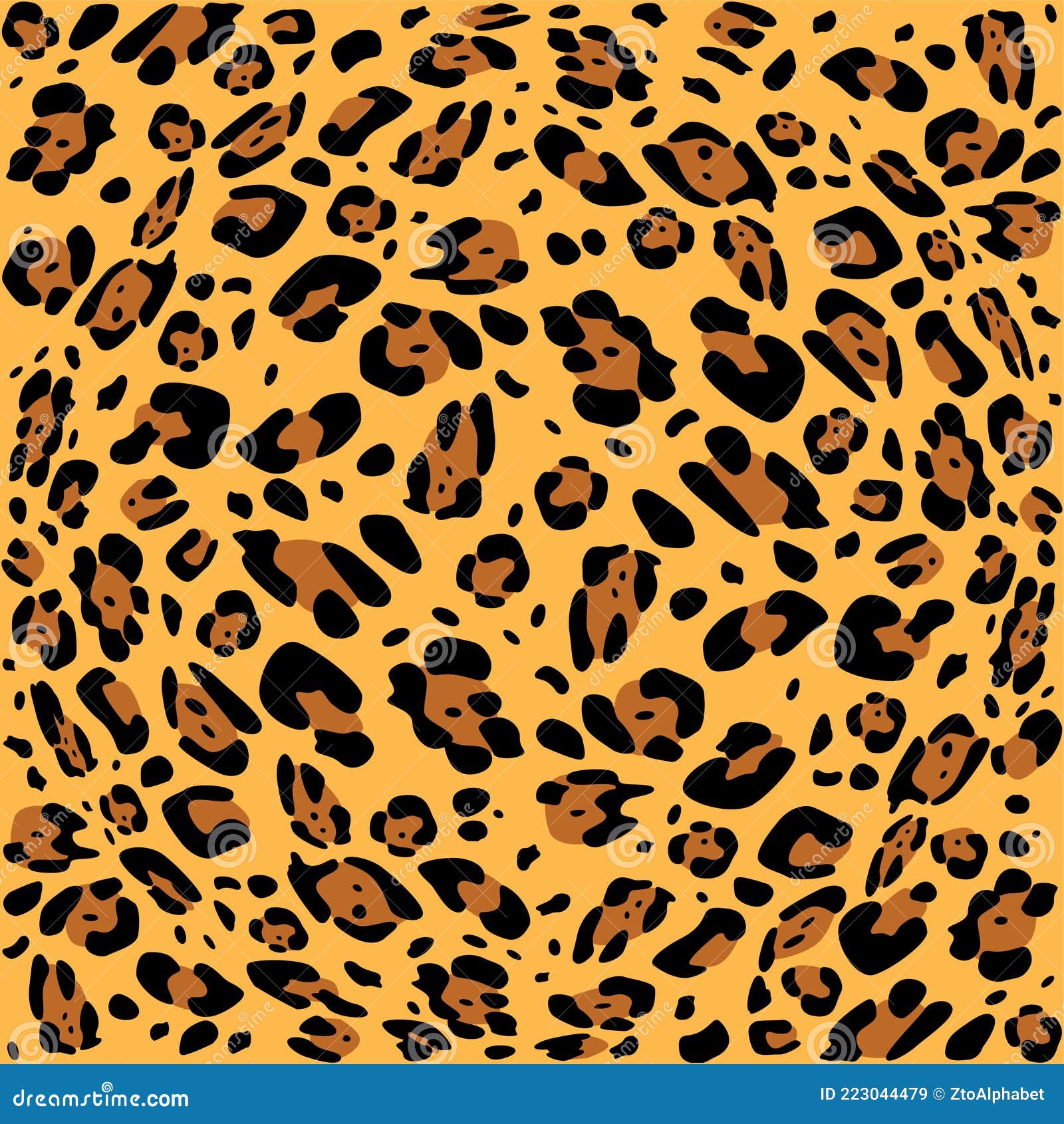 Wild Leopard Skin Seamless Pattern Stock Vector - Illustration of ...