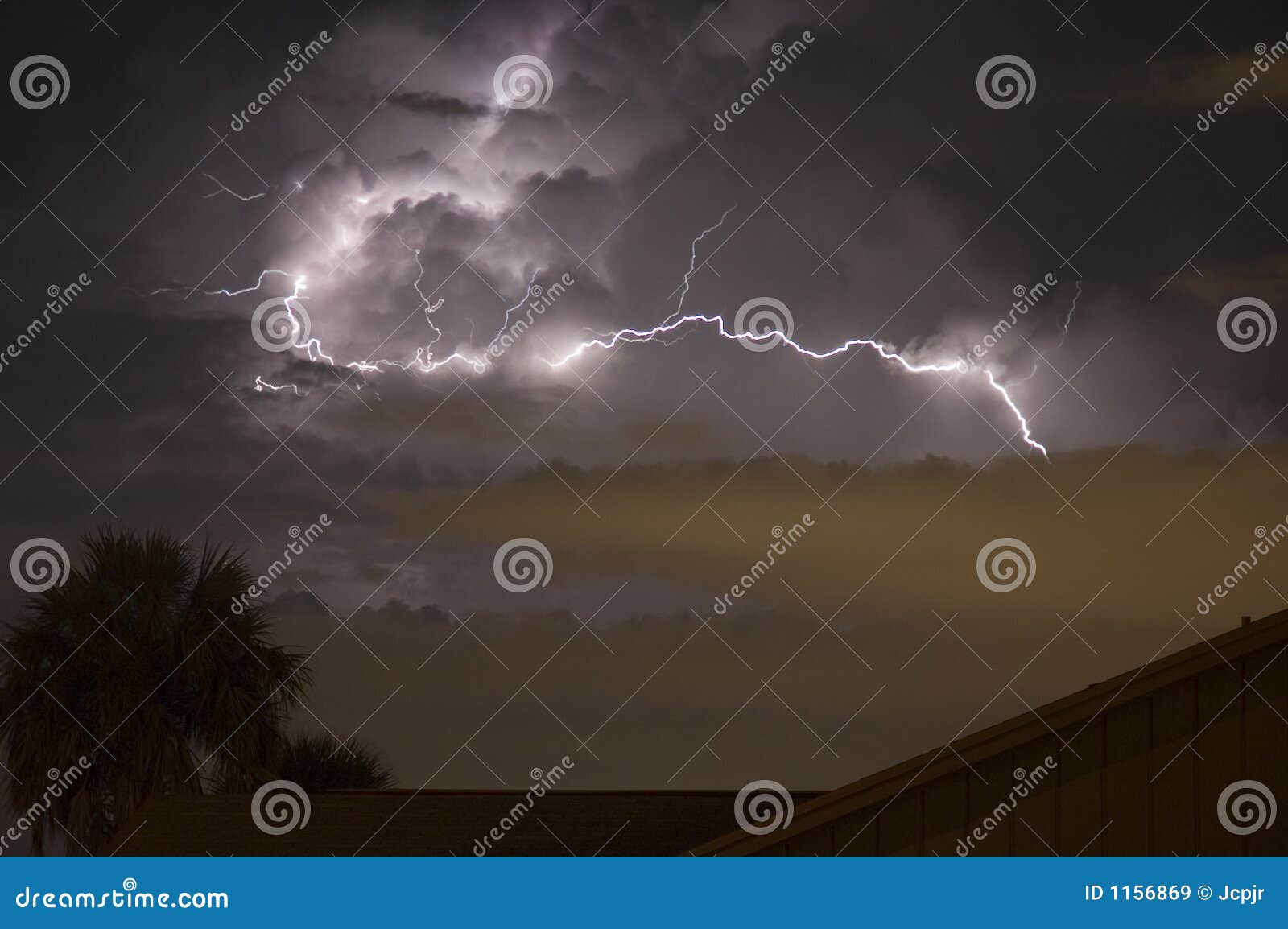 Wild Lightning Strike stock image. Image of mean, electrical - 1156869