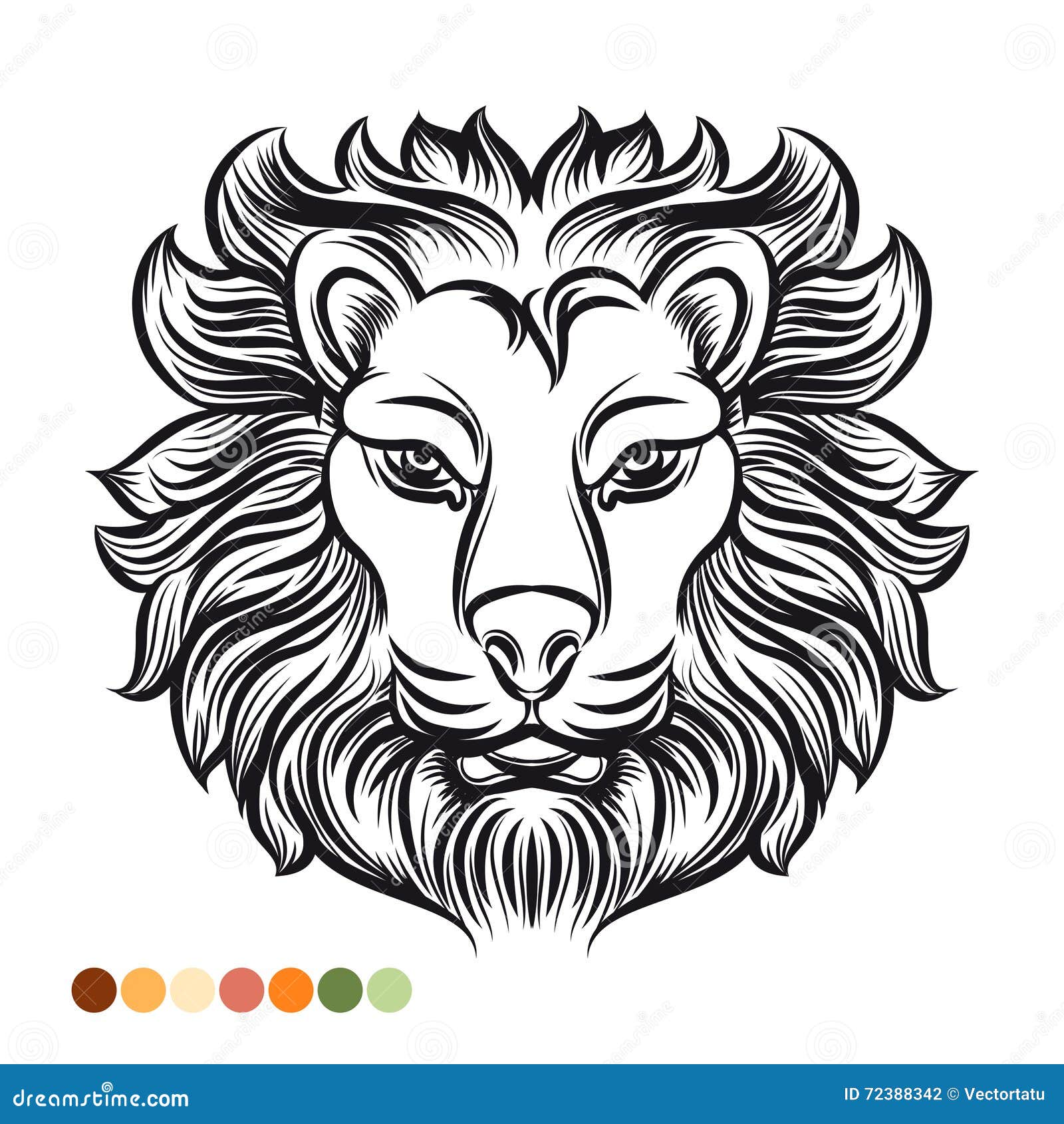 Wild Lion Roaring Logo Mascot Design Cartoon Vector | CartoonDealer.com ...