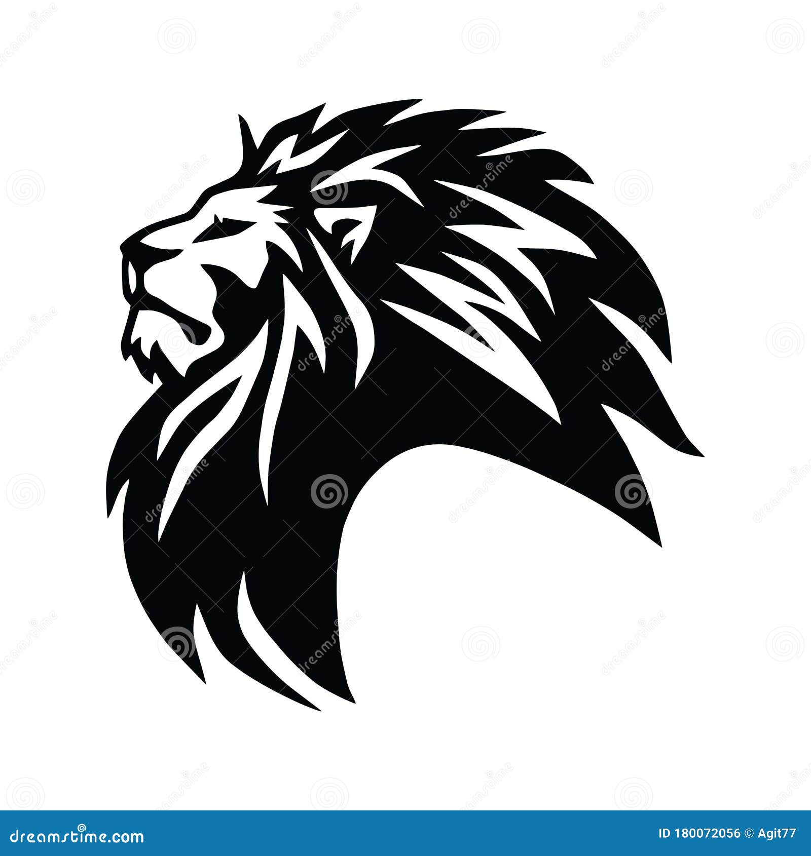 Wild Lion Vector Icon Logo Mascot Template Stock Vector - Illustration ...