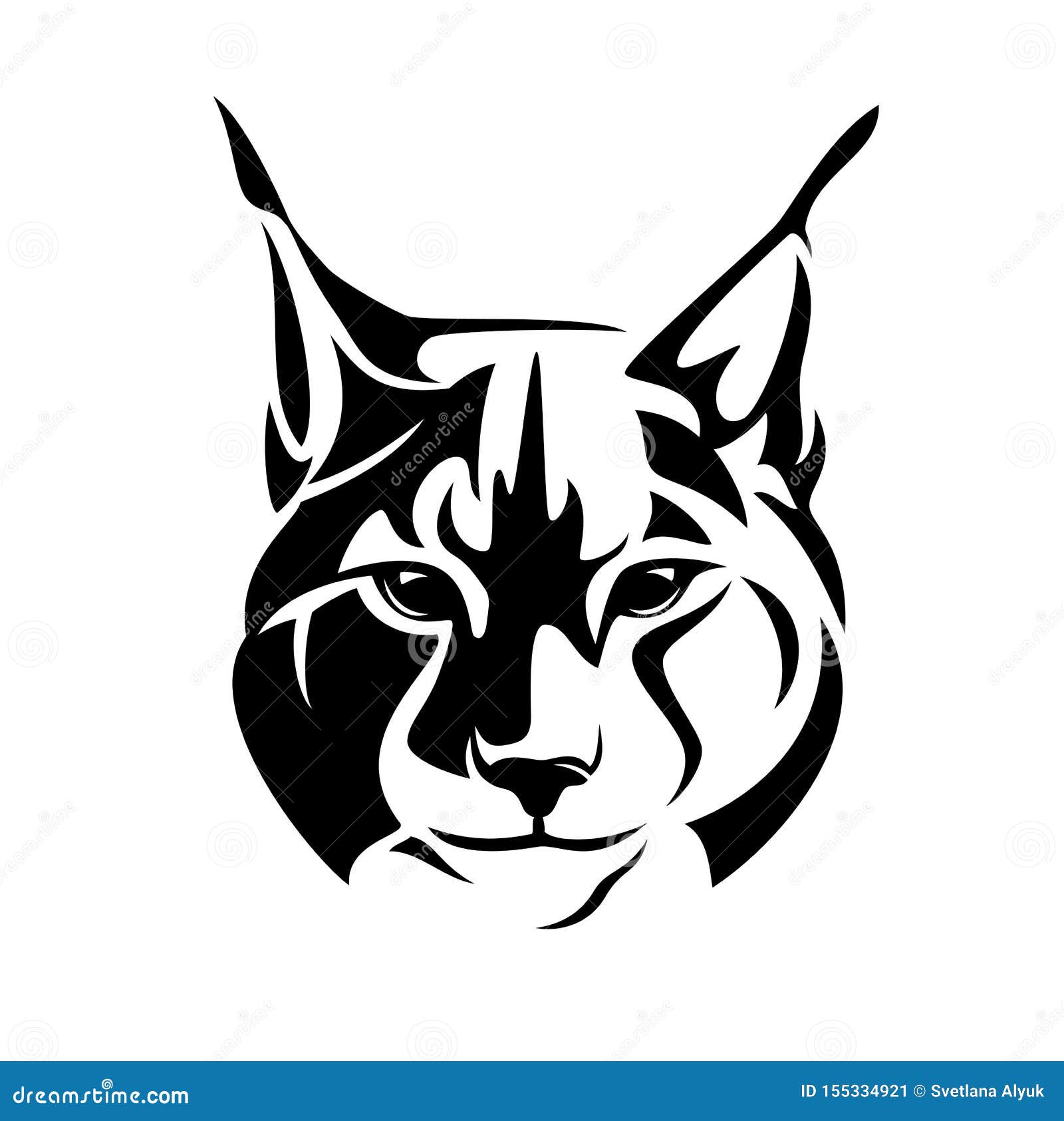 Wild Lynx Cat Black Vector Head Outline Stock Vector - Illustration of ... Wild Lynx Cat Black Vector Head Outline Stock Vector - Illustration of ...