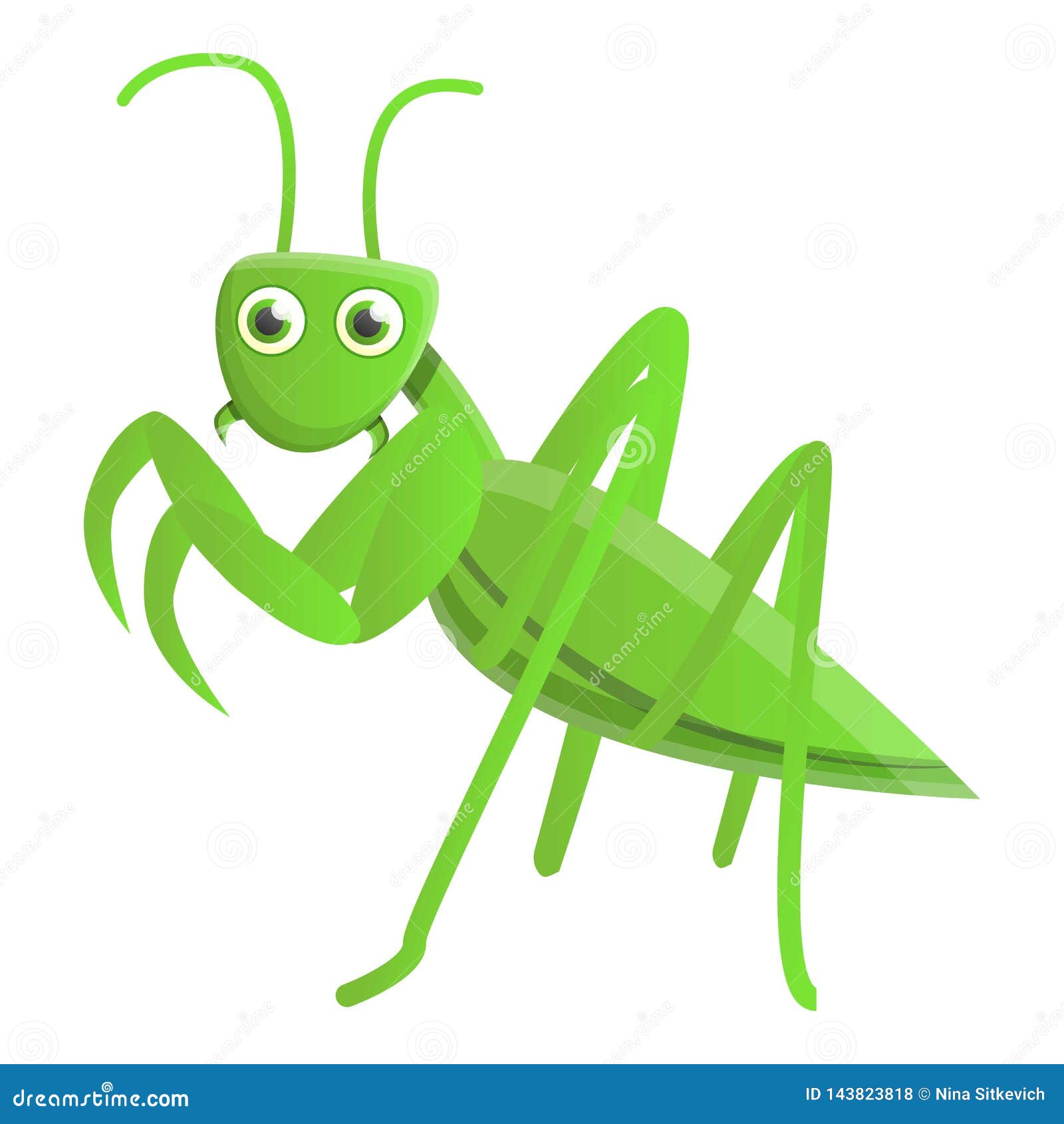 Wild Mantis Icon, Cartoon Style Stock Vector - Illustration of face ...