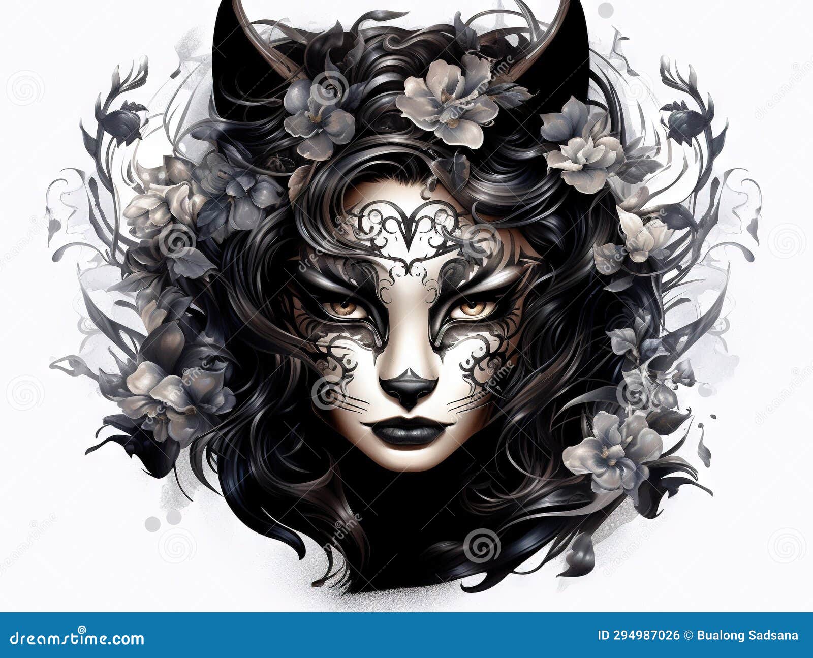 Wild mask stock illustration. Illustration of beautiful - 294987026