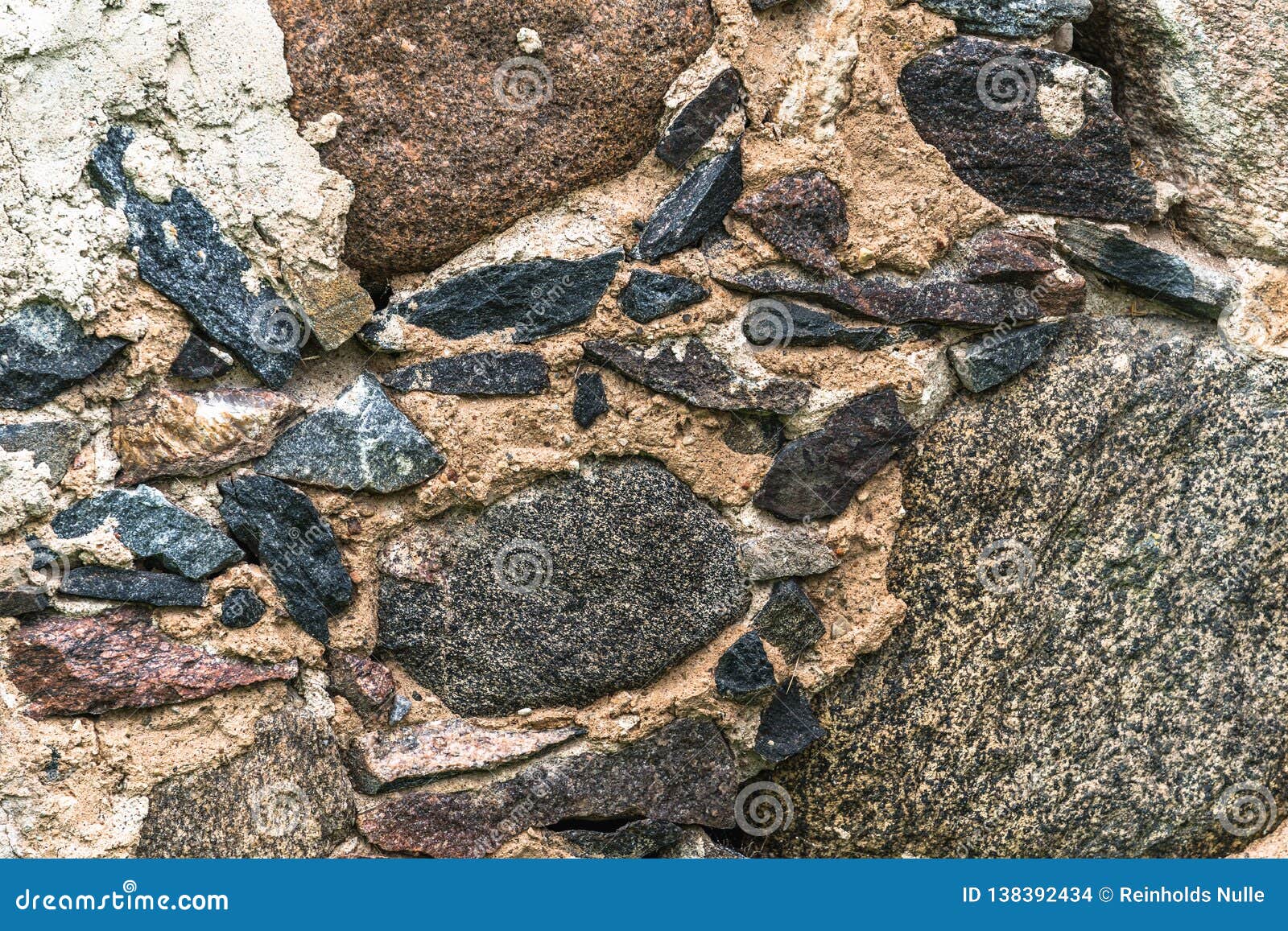 Wild Medieval Stone Wall Background Pattern with Some Big Rocks in it ...