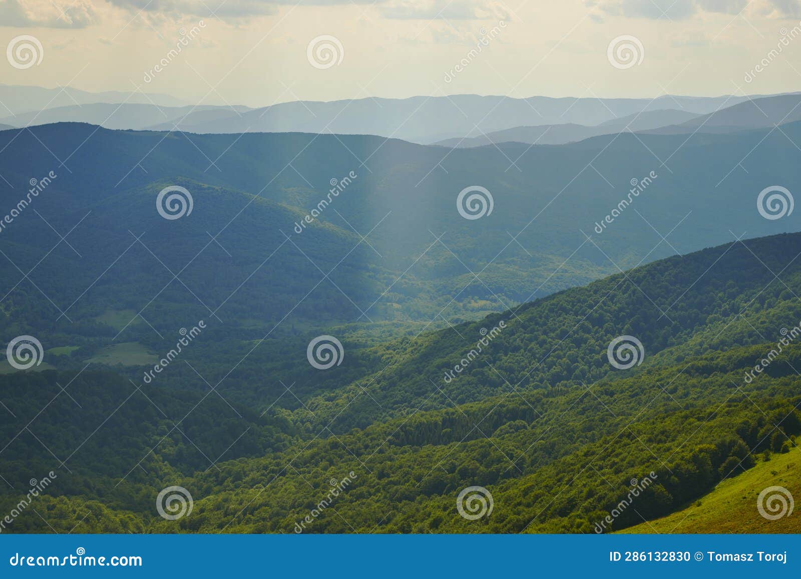 A Beam of Light Falling on the Valley Stock Photo - Image of wilderness ...