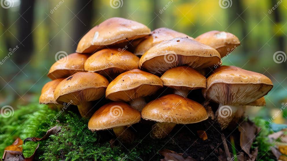 Wild Mushroom Foraging in the Forest Stock Photo - Image of foraging ...