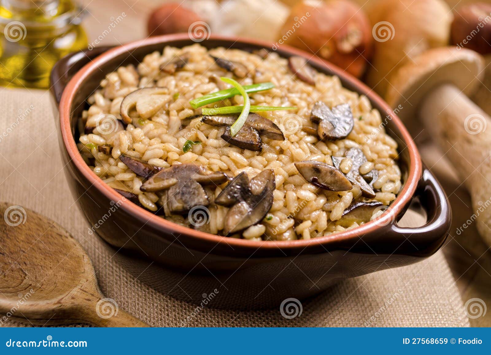 Wild Mushroom Risotto stock image. Image of color, rice - 27568659