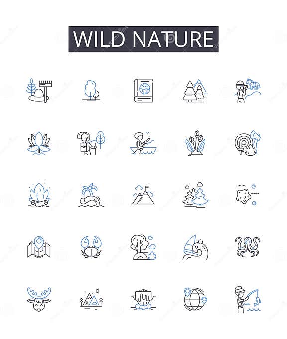 Wild Nature Line Icons Collection. Ownership, Dependability ...