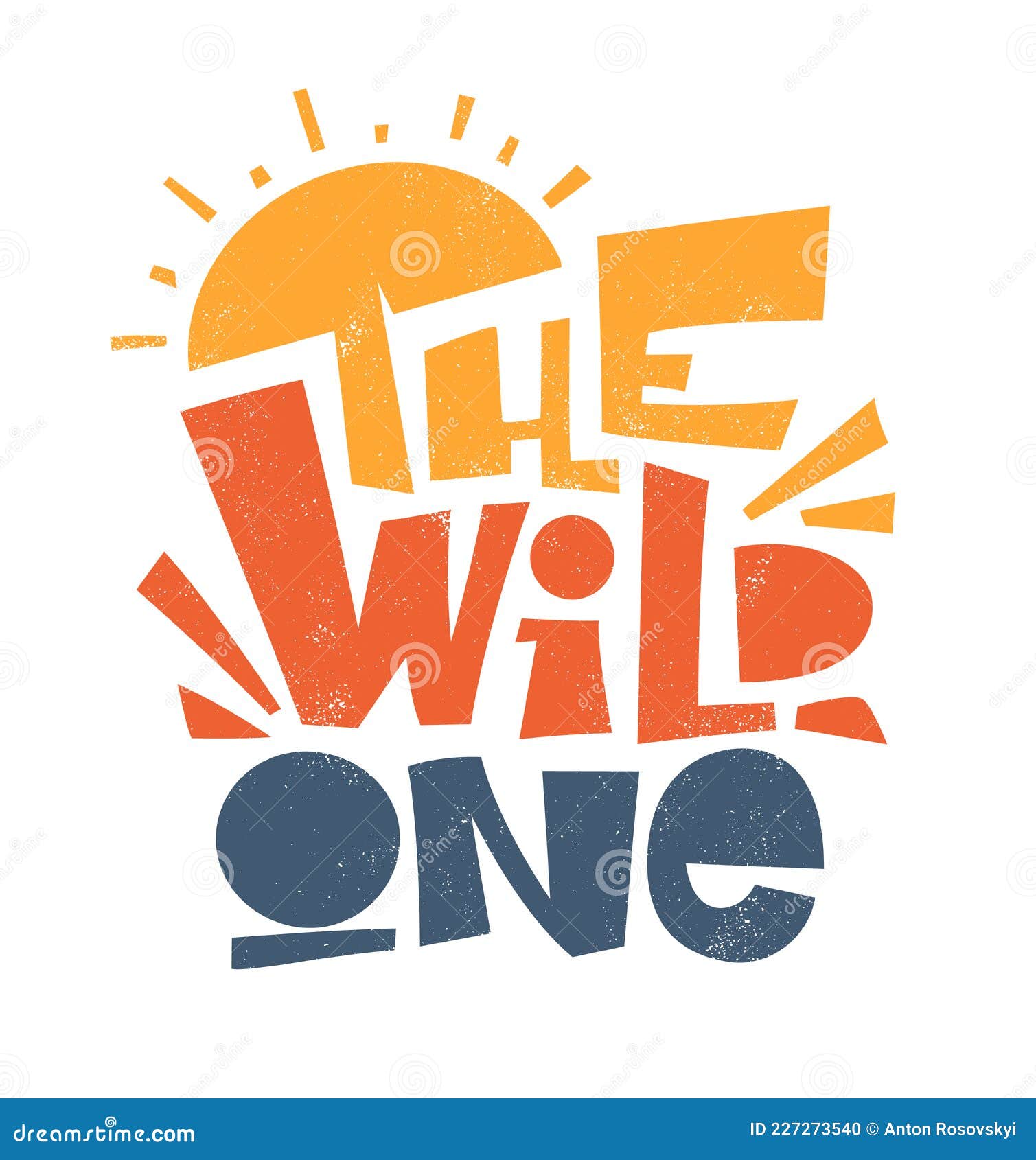 The Wild One. Typography, T-shirt Graphics, Print Design Stock Vector ...